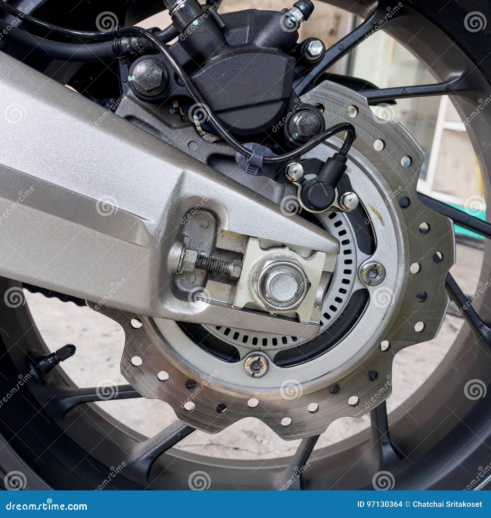 Motorcycle Rear Wheel Pump Disk Brake Stock Photo - Image of pump ...