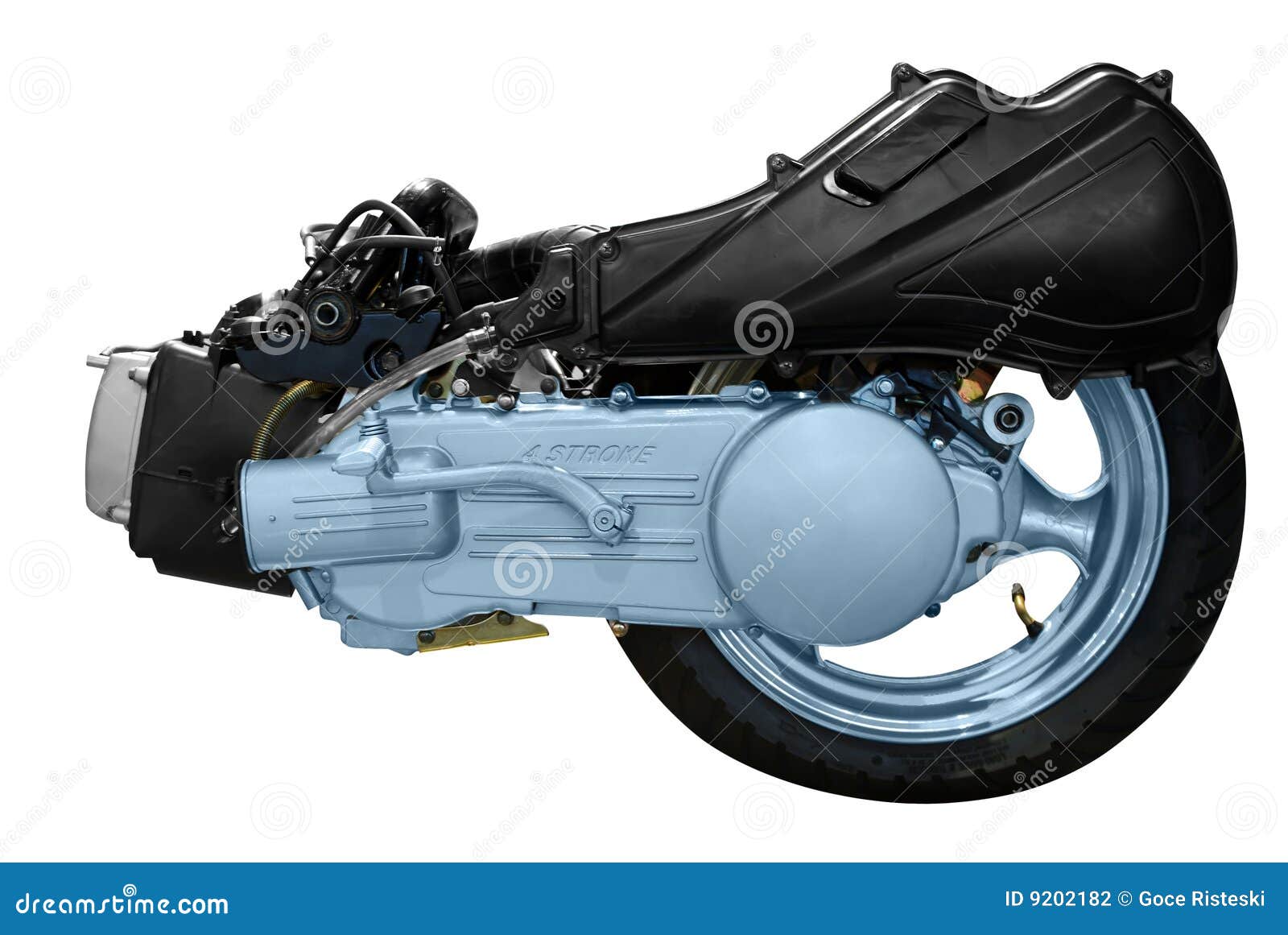 Motorcycle Rear Wheel Section Stock Photo - Image of black, rear: 9202182