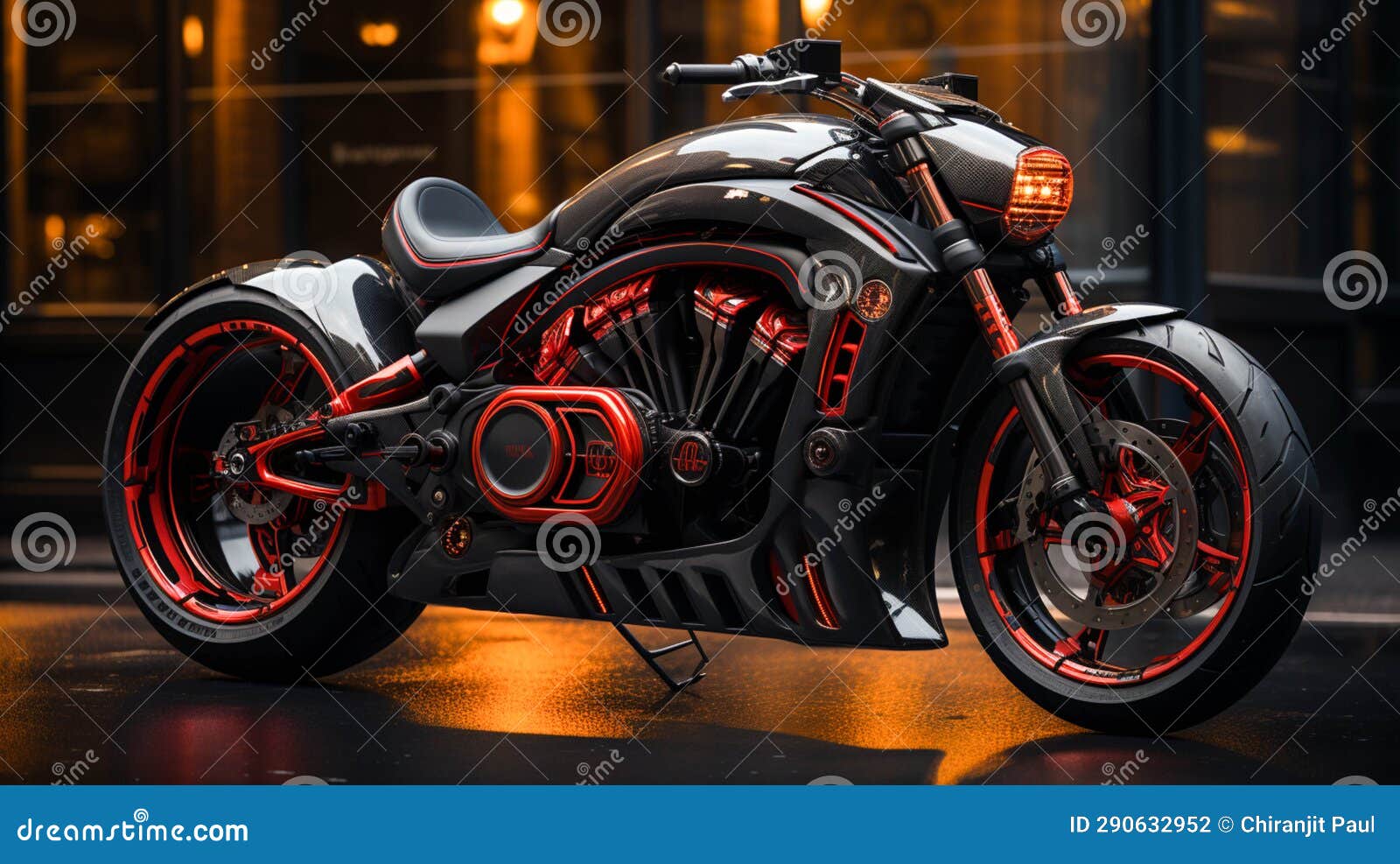 A Motorcycle that is Red and Black Stock Photo - Image of bike, wheel ...