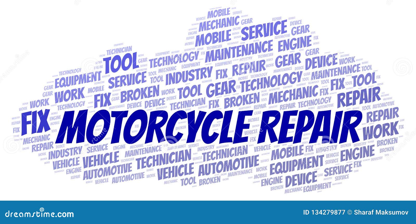 Motorcycle Repair Word Cloud Stock Illustration - Illustration of cloud ...