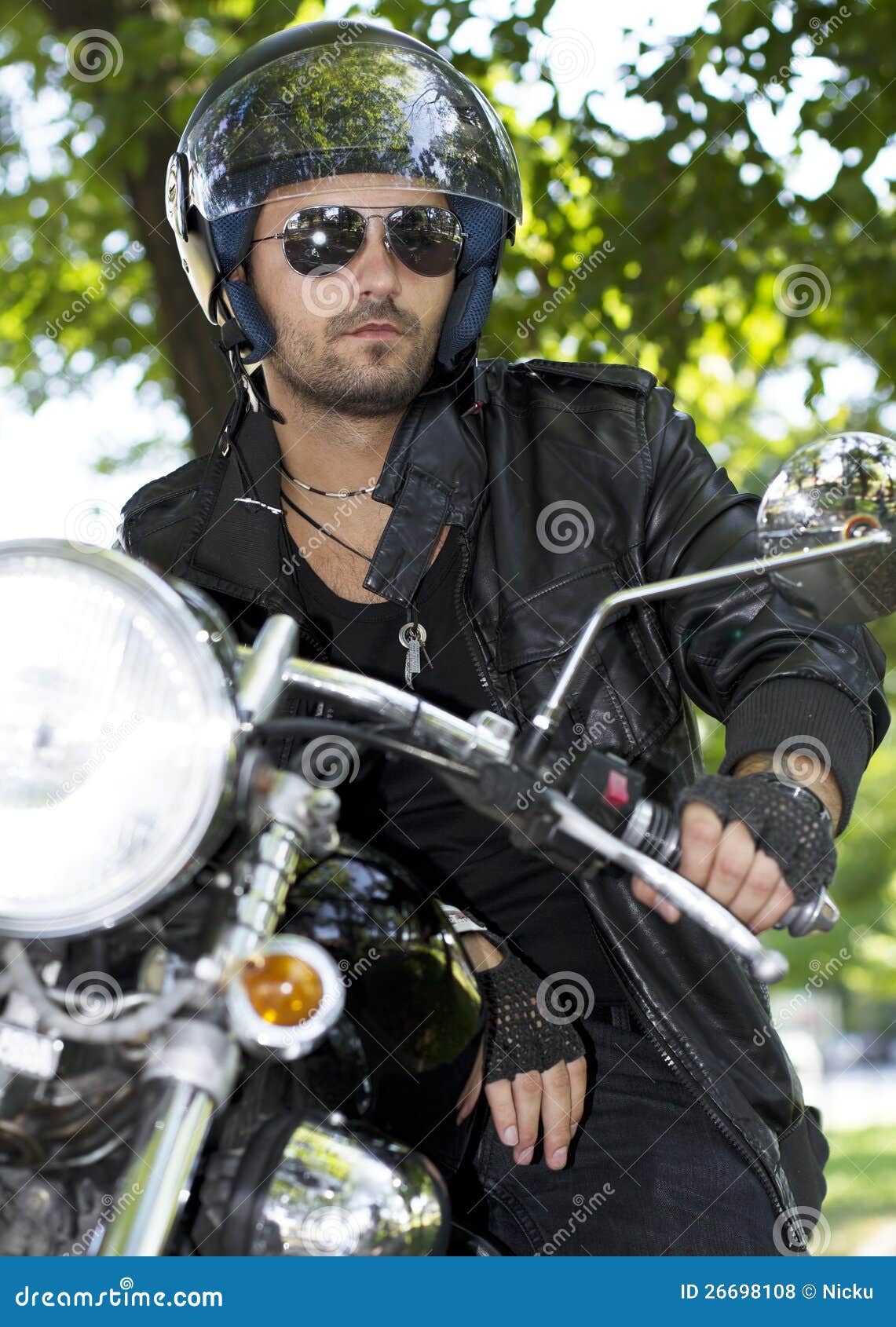 Motorcycle Rider with Helmet Stock Photo - Image of adult, rider: 26698108