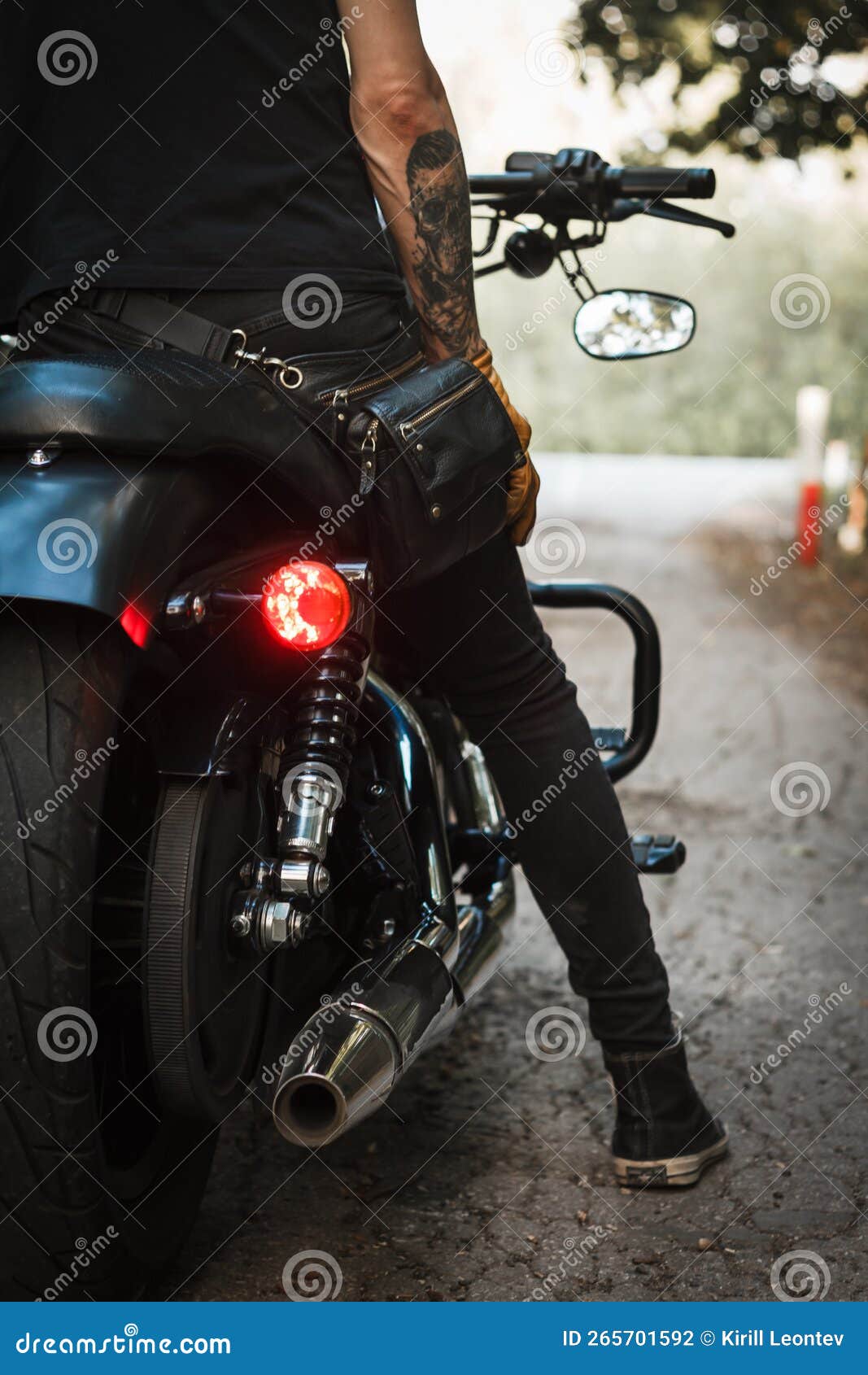 Motorcycle rider style stock photo. Image of clothing - 265701592