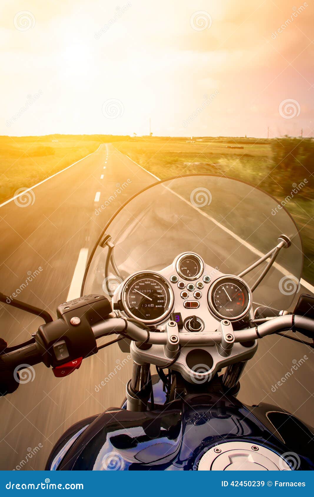 Motorcycle rider view stock image. Image of ride, route - 42450239