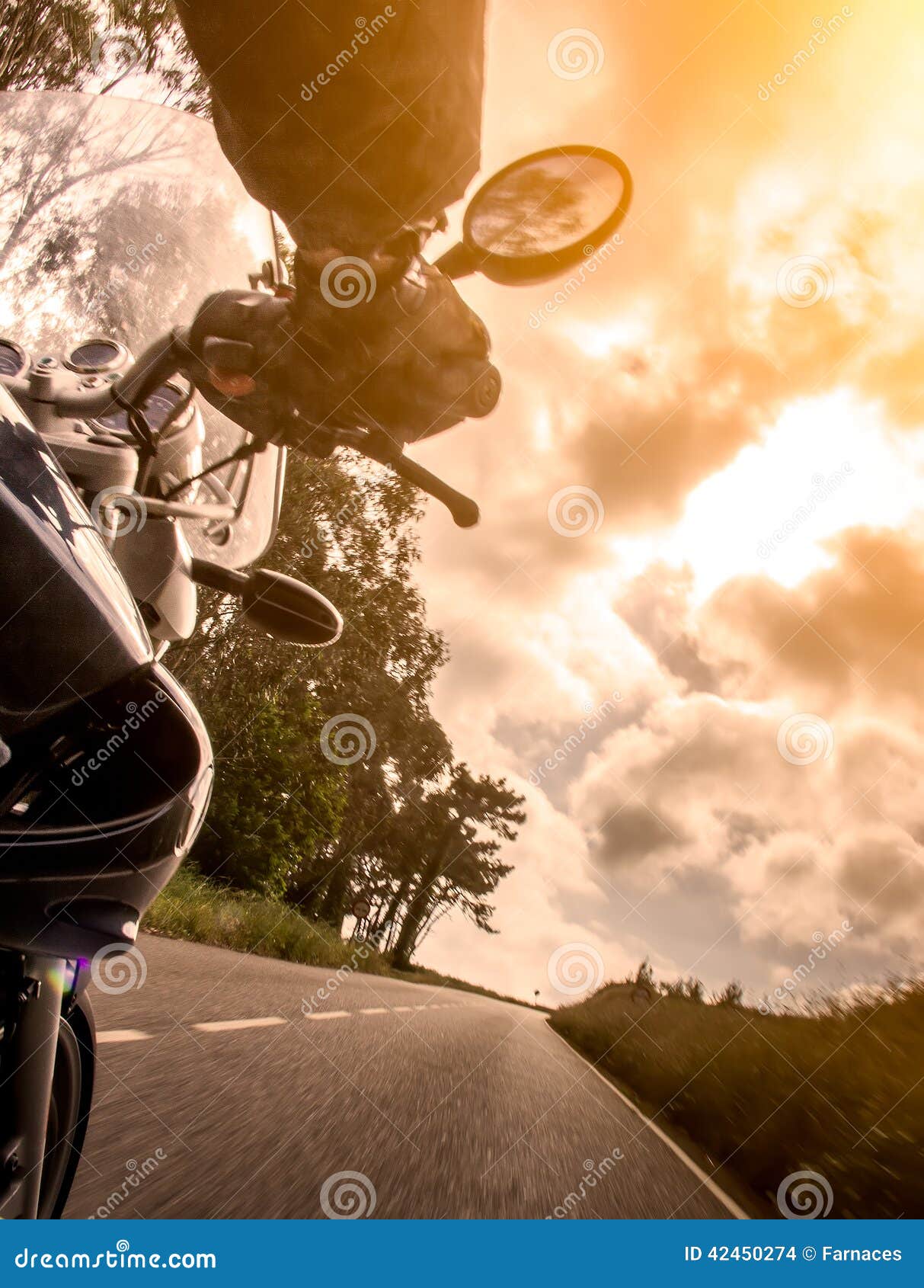 Motorcycle rider view stock photo. Image of lifestyle - 42450274