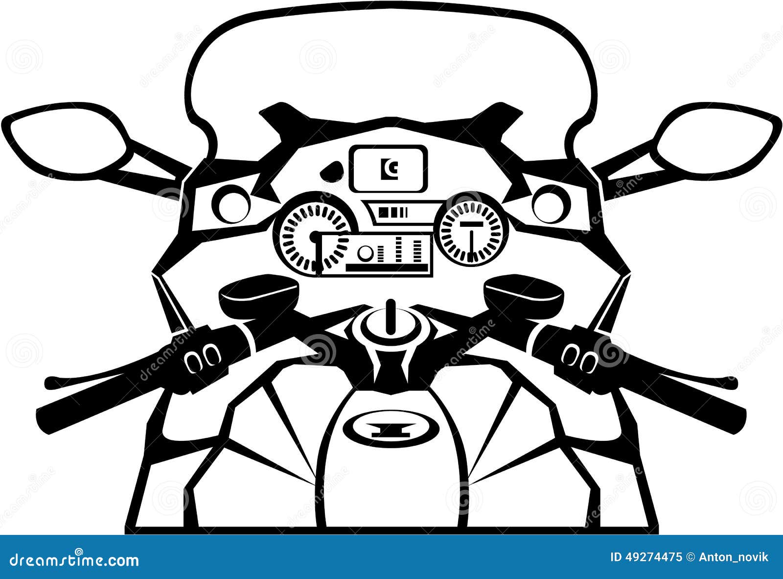 Motorcycle Riders View stock vector. Illustration of motorbike - 49274475
