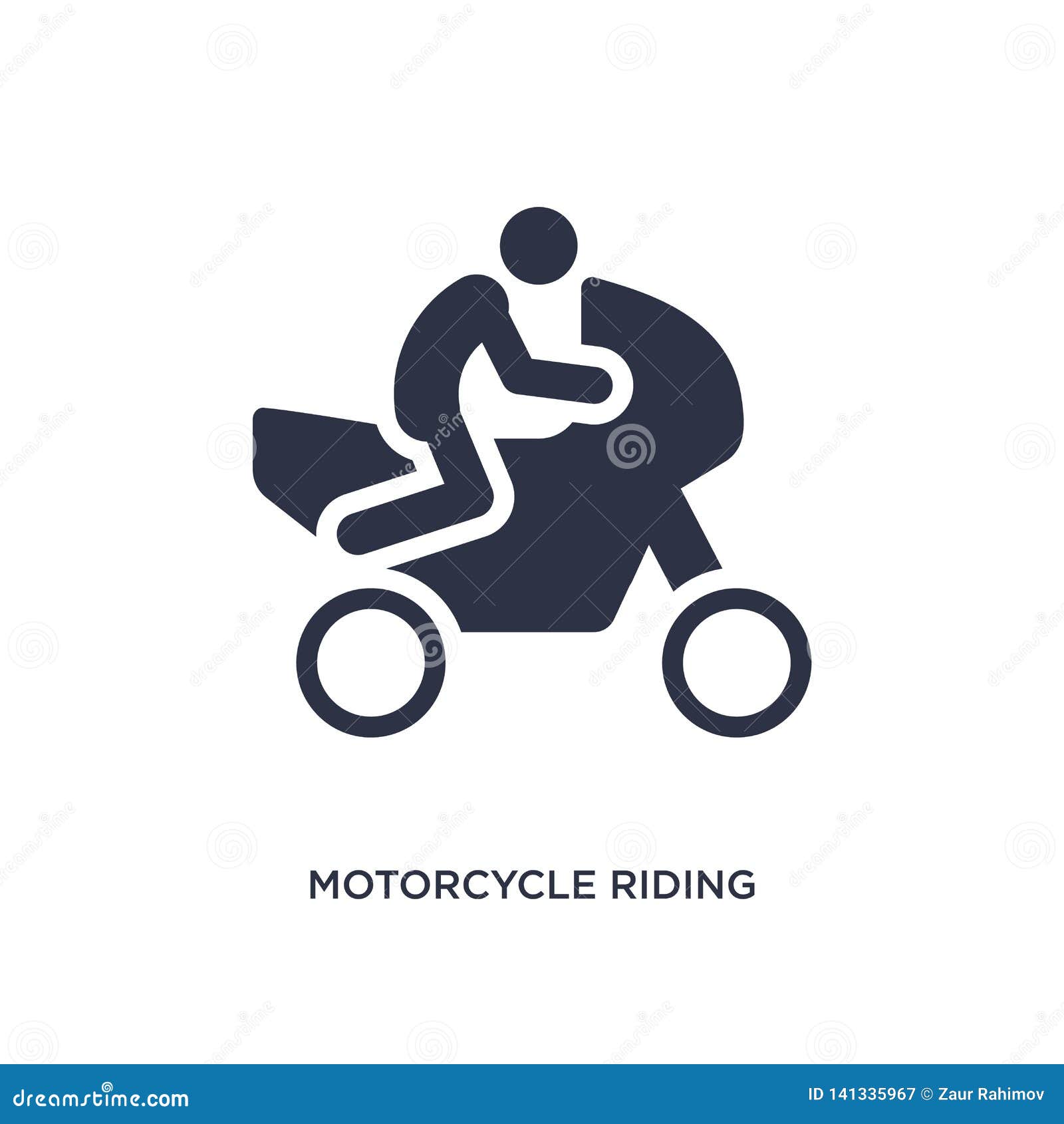 Motorcycle Riding Icon on White Background. Simple Element Illustration ...