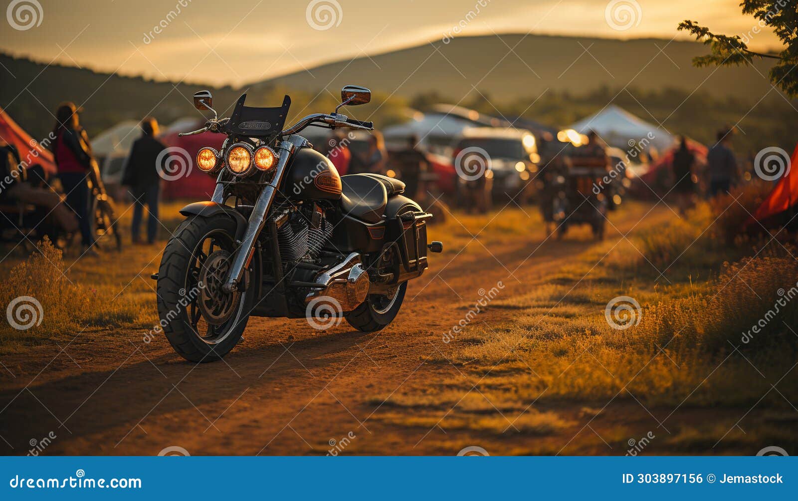 Motorcycle Riding in Nature, Sunset Adventure, Speed and Freedom ...