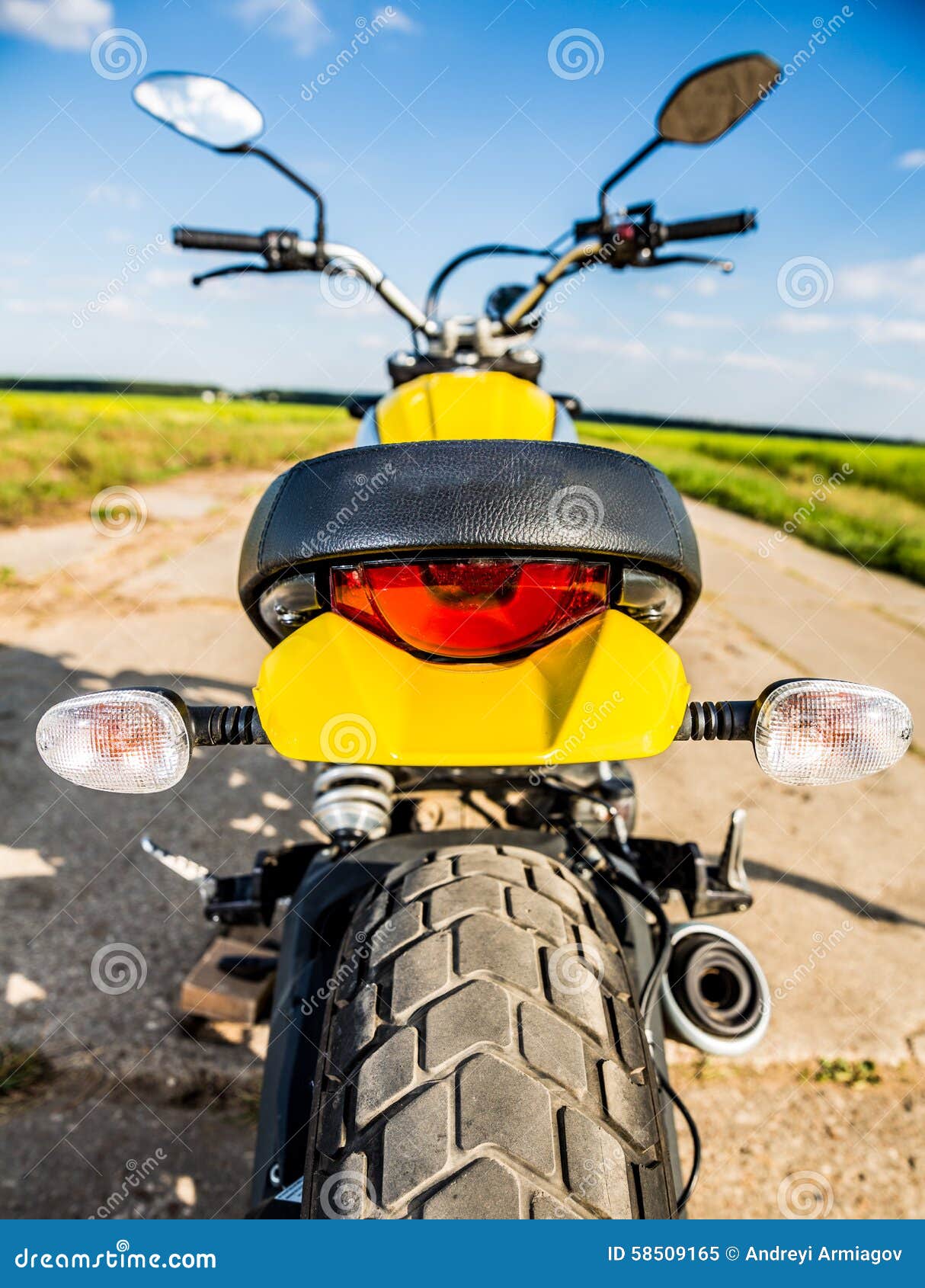 Motorcycle on the road stock image. Image of back, freedom - 58509165