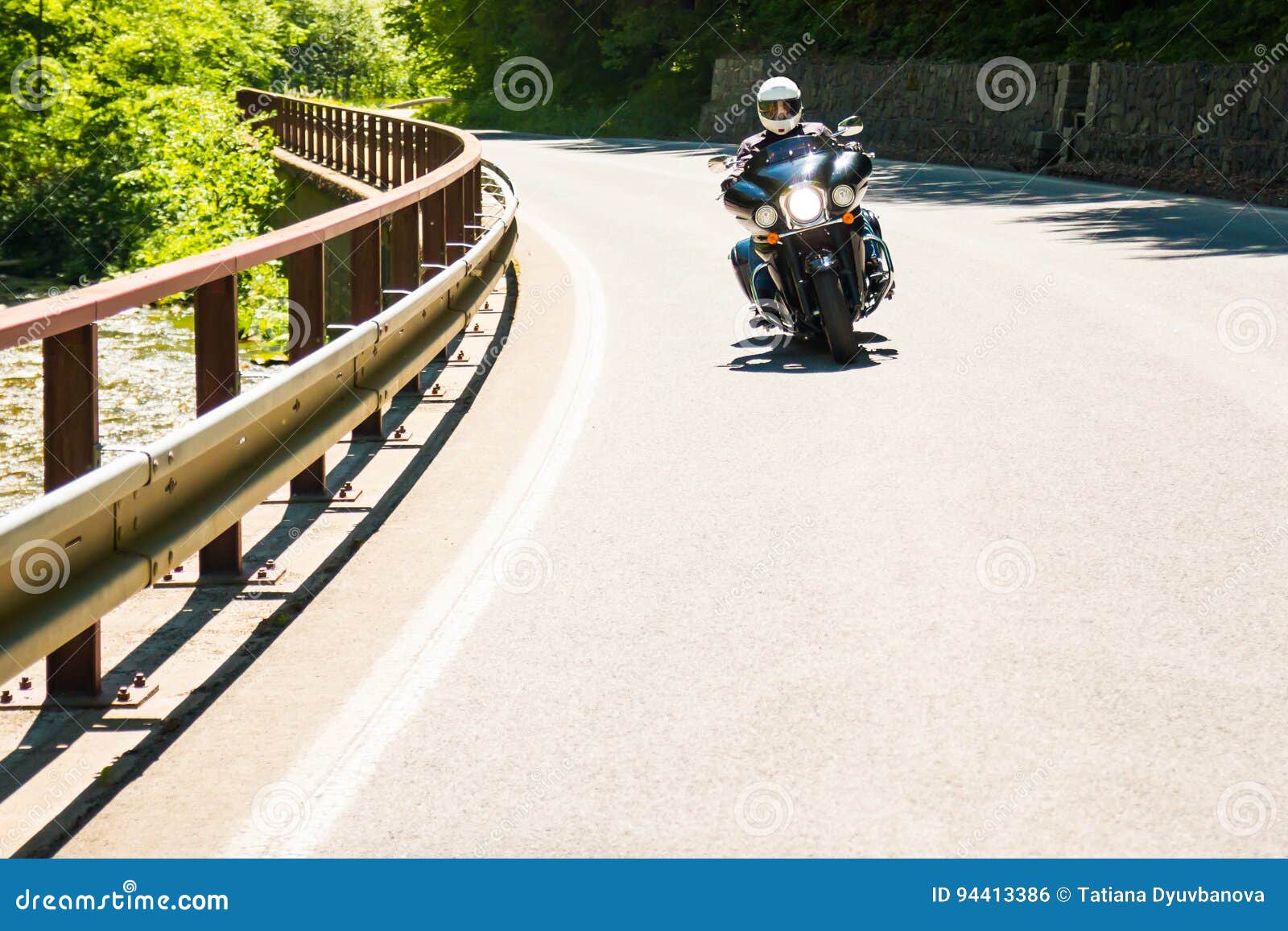 Motorcycle on the Rural Road Stock Photo - Image of ride, travel: 94413386