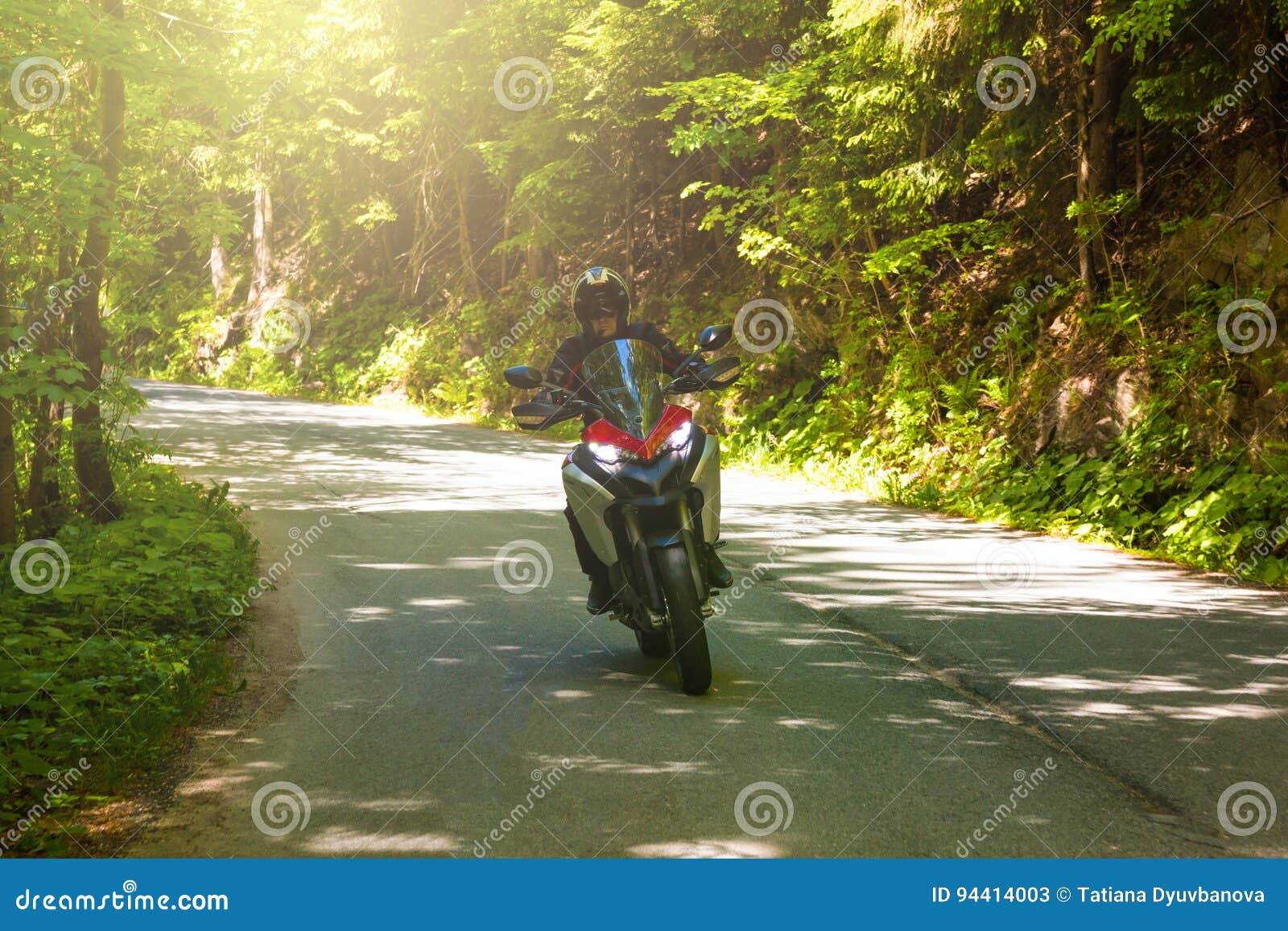 Motorcycle on the Rural Road Stock Image - Image of ride, rider: 94414003