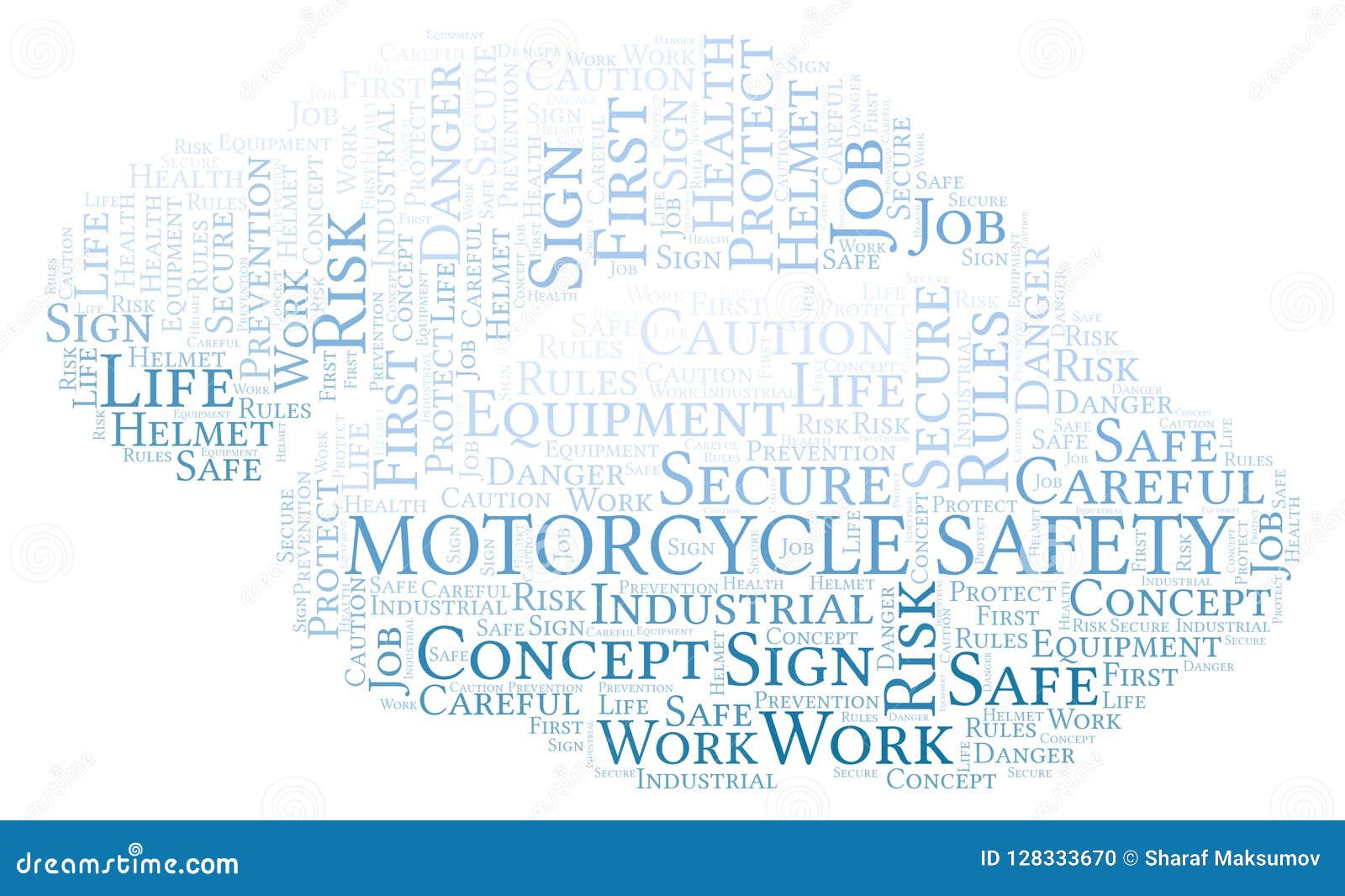 Motorcycle Safety Word Cloud. Stock Illustration - Illustration of ...