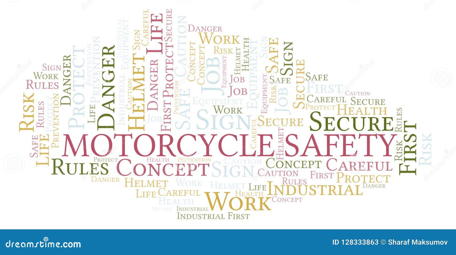 Motorcycle Safety Word Cloud. Stock Illustration - Illustration of ...