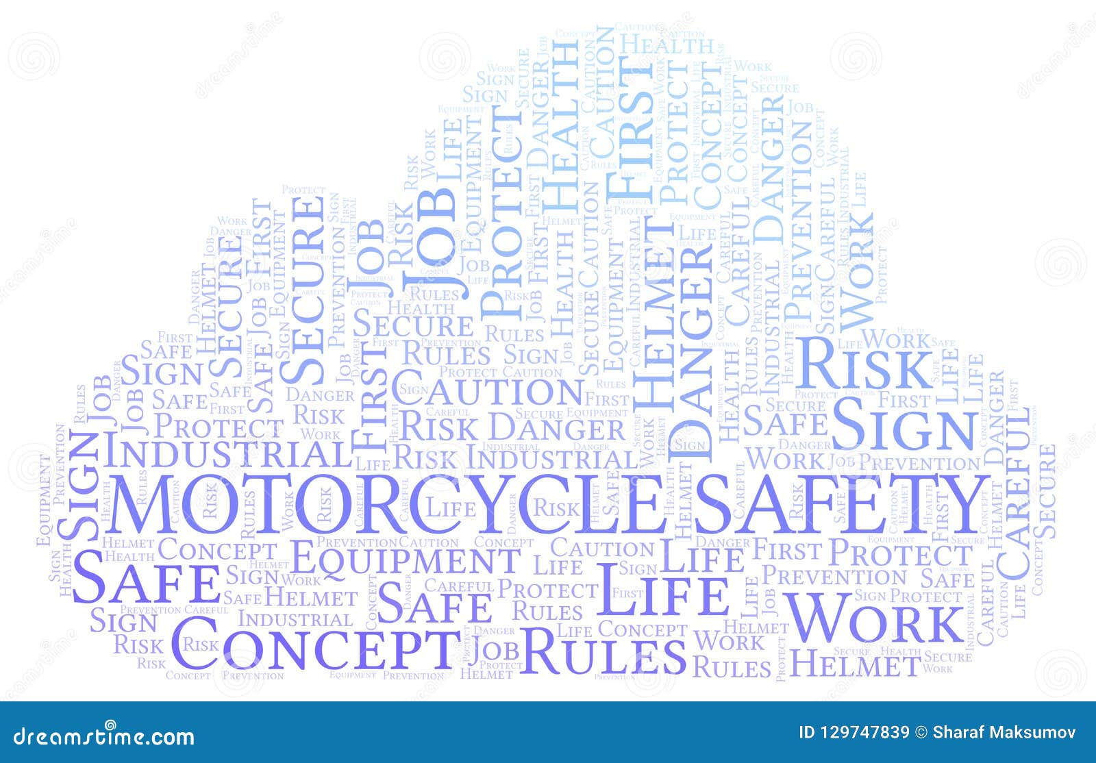 Motorcycle Safety Word Cloud. Stock Illustration - Illustration of ...