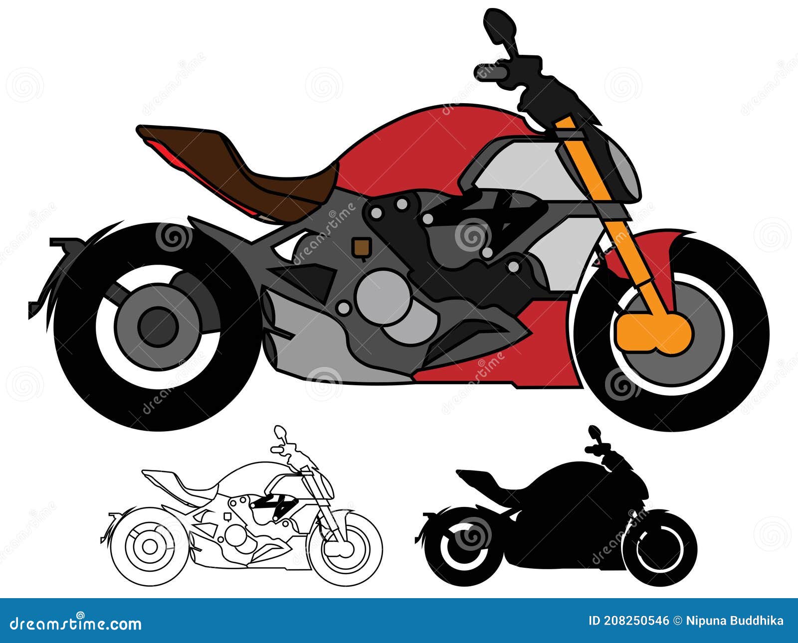 Motorcycle, Scooter -Design 11 Stock Vector - Illustration of design ...