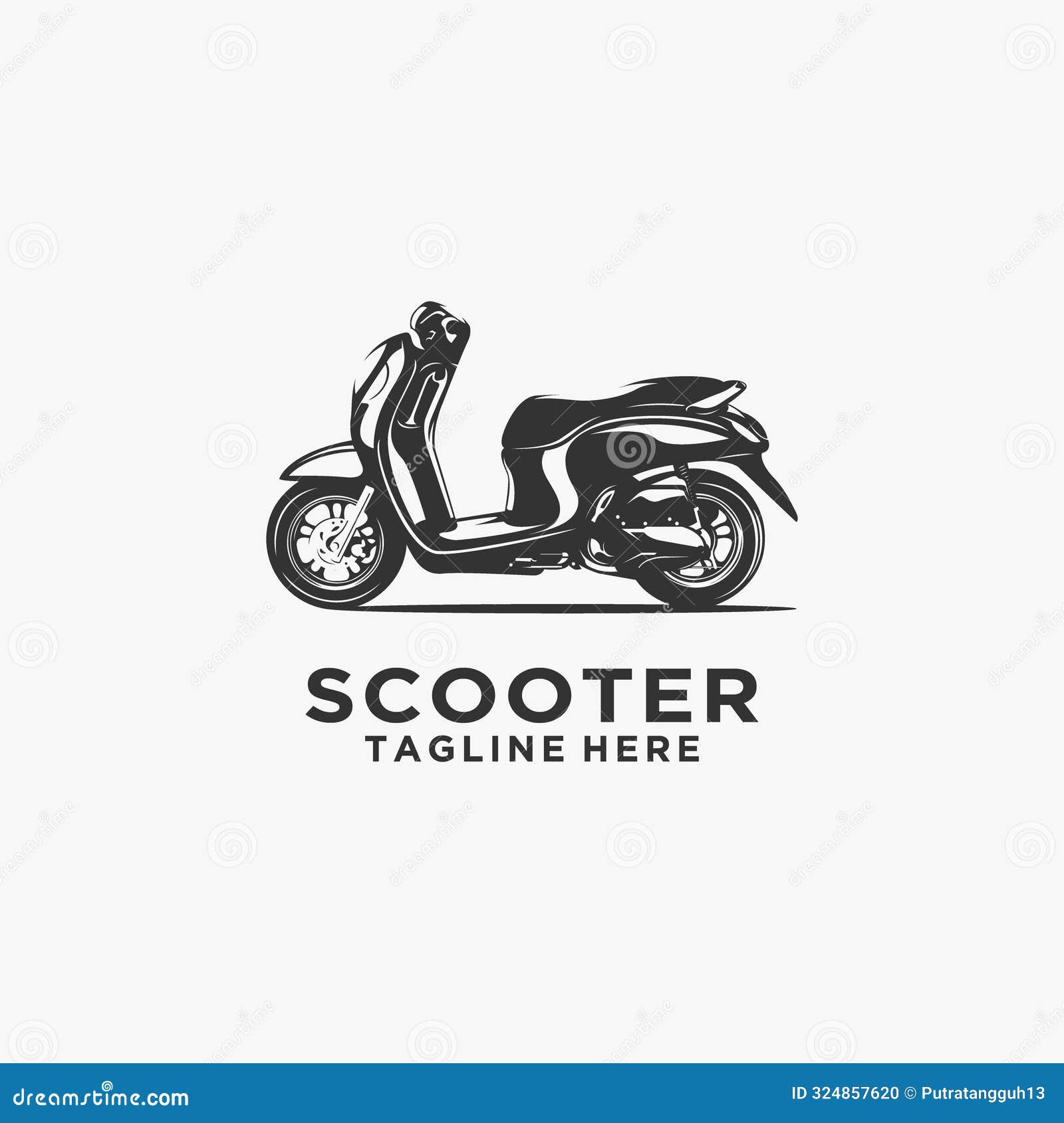Motorcycle Scooter Logo Design Stock Vector - Illustration of speed ...