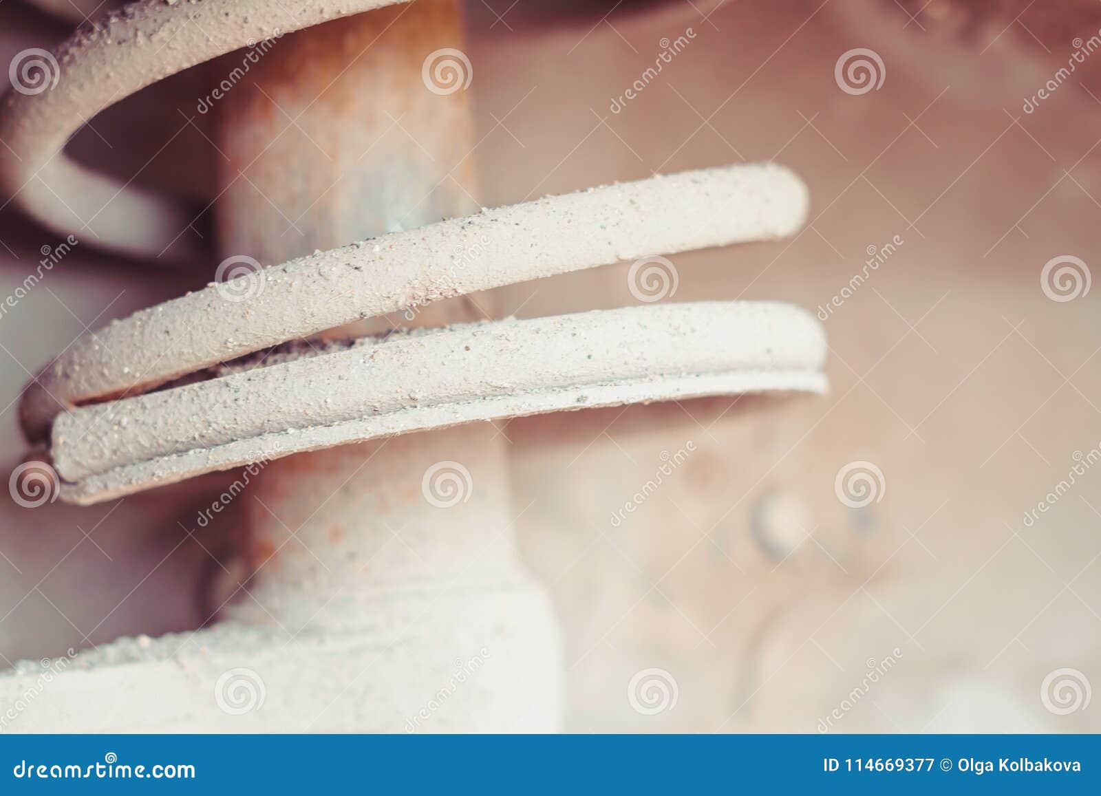 Spring of Old Shock Absorber Stock Image - Image of nature, industrial ...