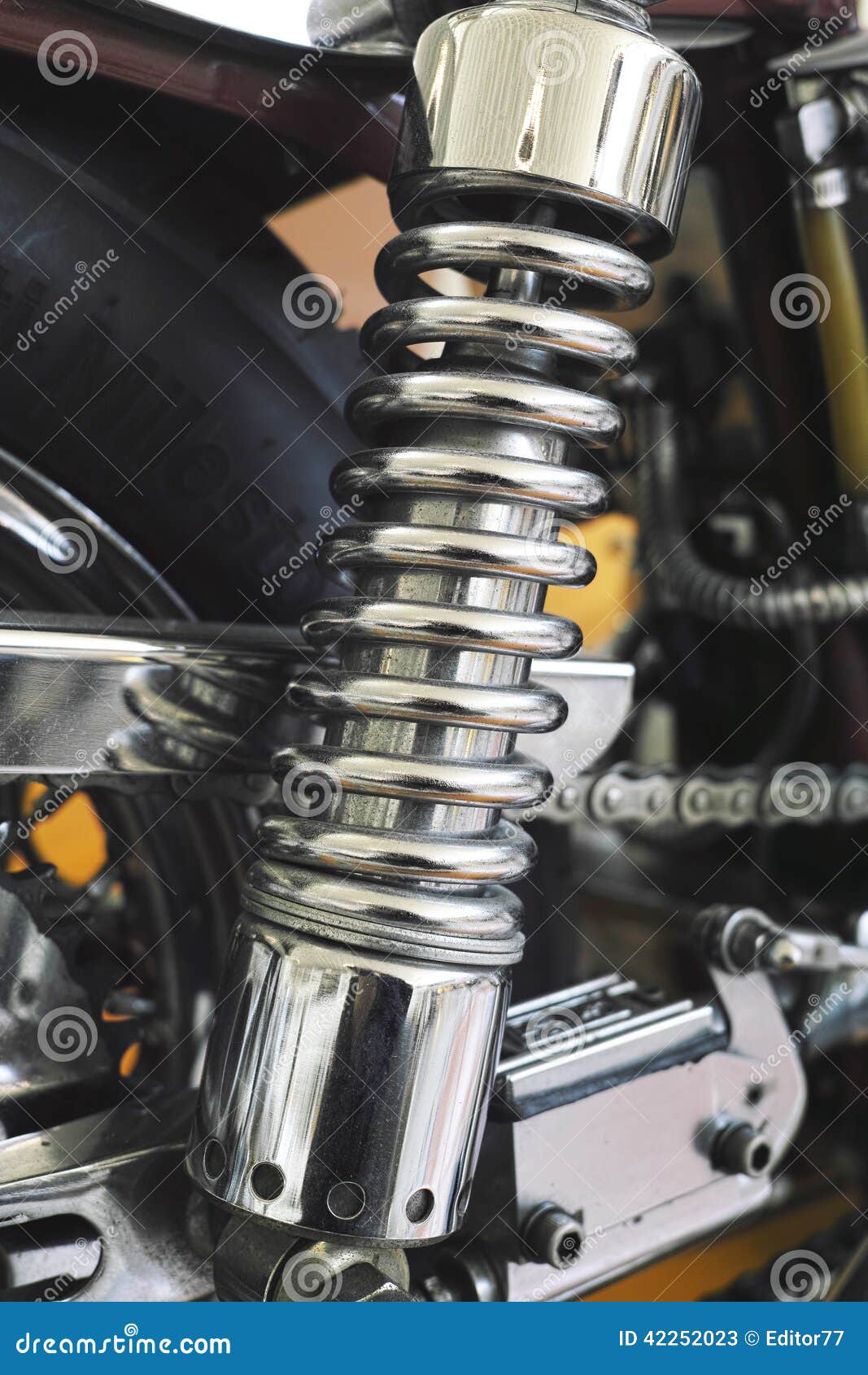 Motorcycle shock stock image. Image of shock, back, details - 42252023
