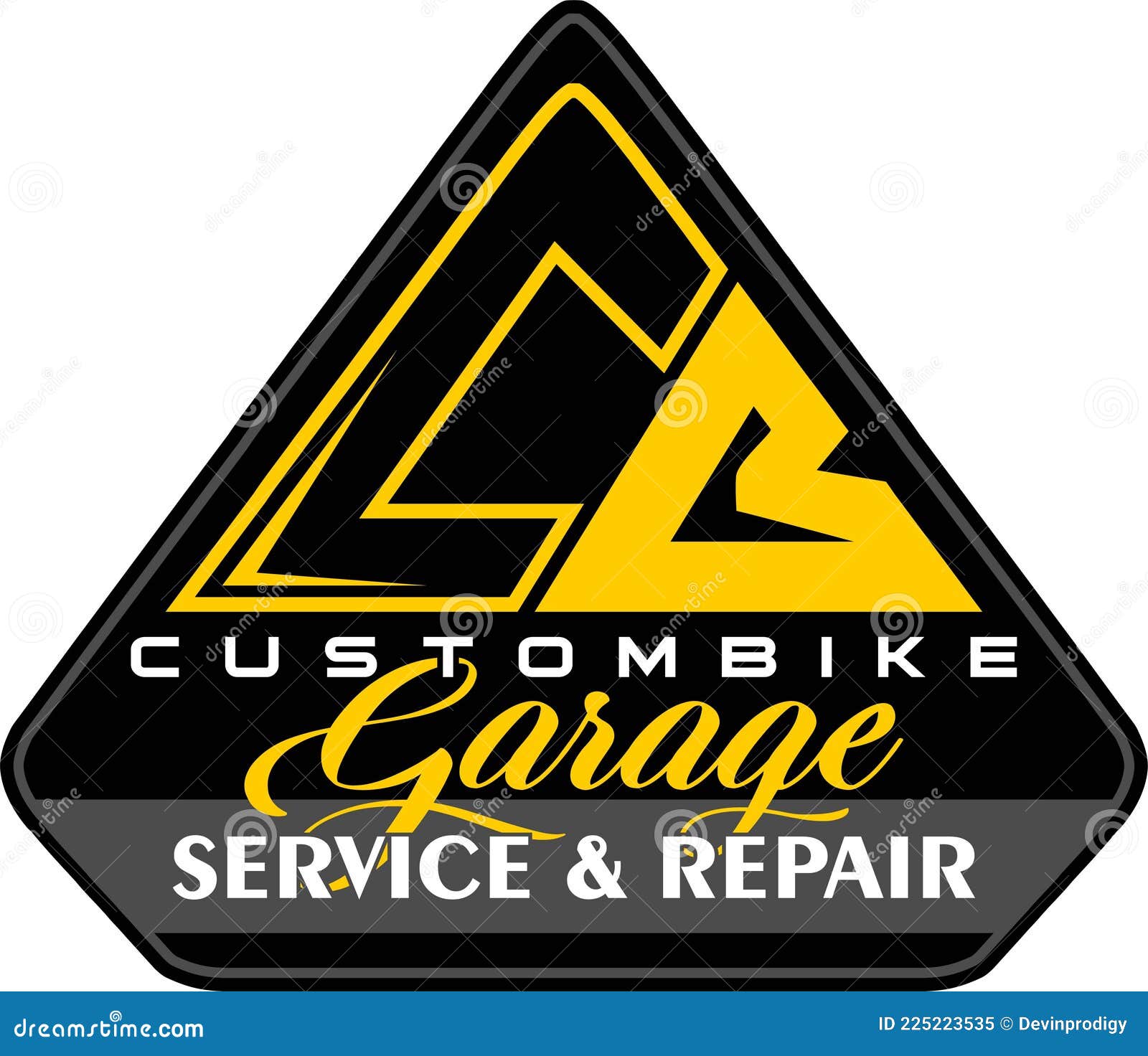 Motorcycle Shop and Custom Logo Stock Vector - Illustration of graphic ...