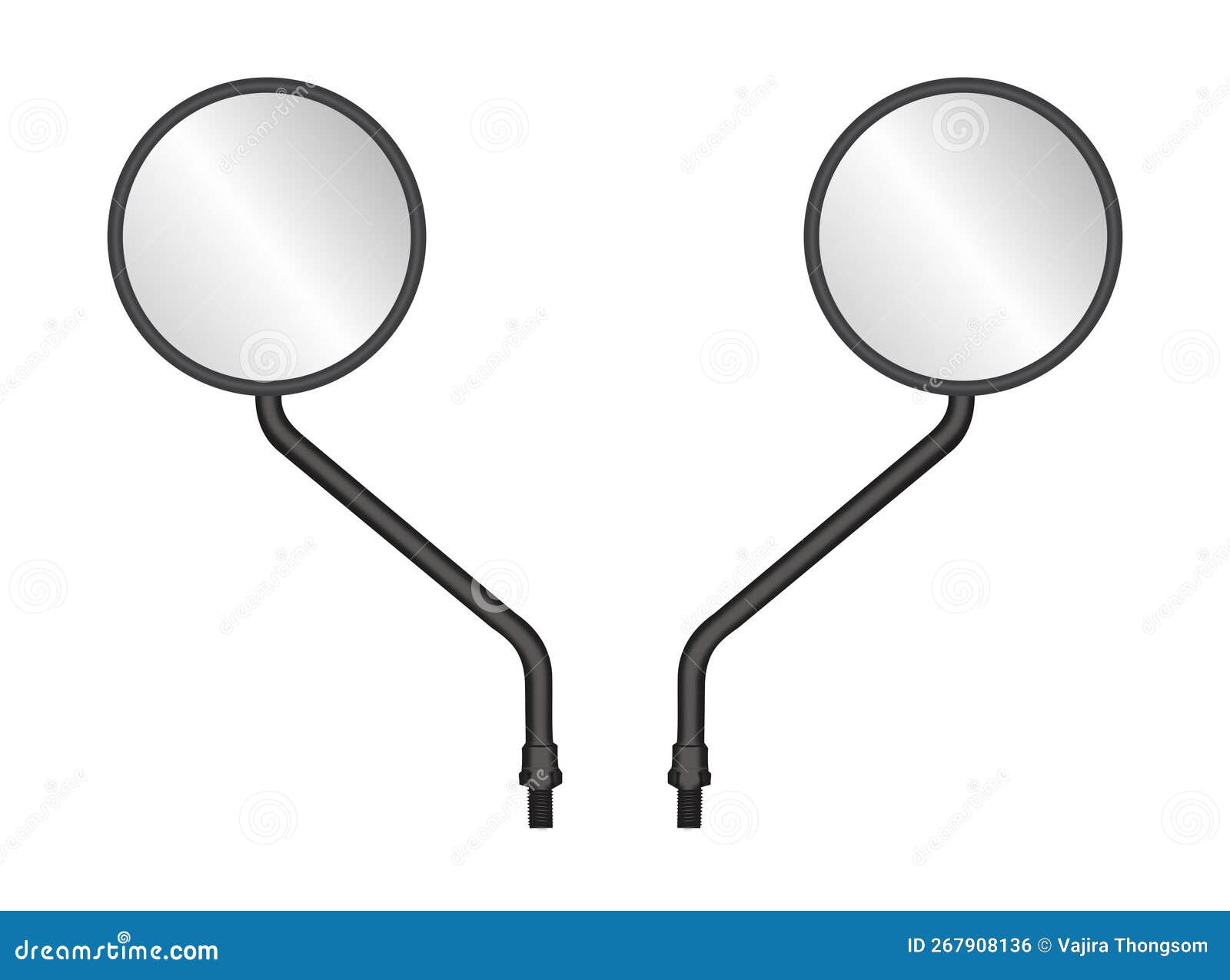 Motorcycle Side View Mirror, Vector Illustration Stock Vector ...