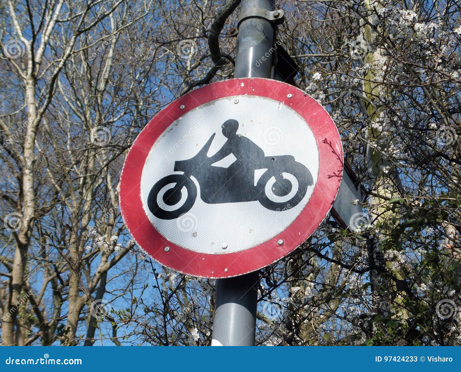 Motorcycle Sign stock image. Image of britain, biker - 97424233