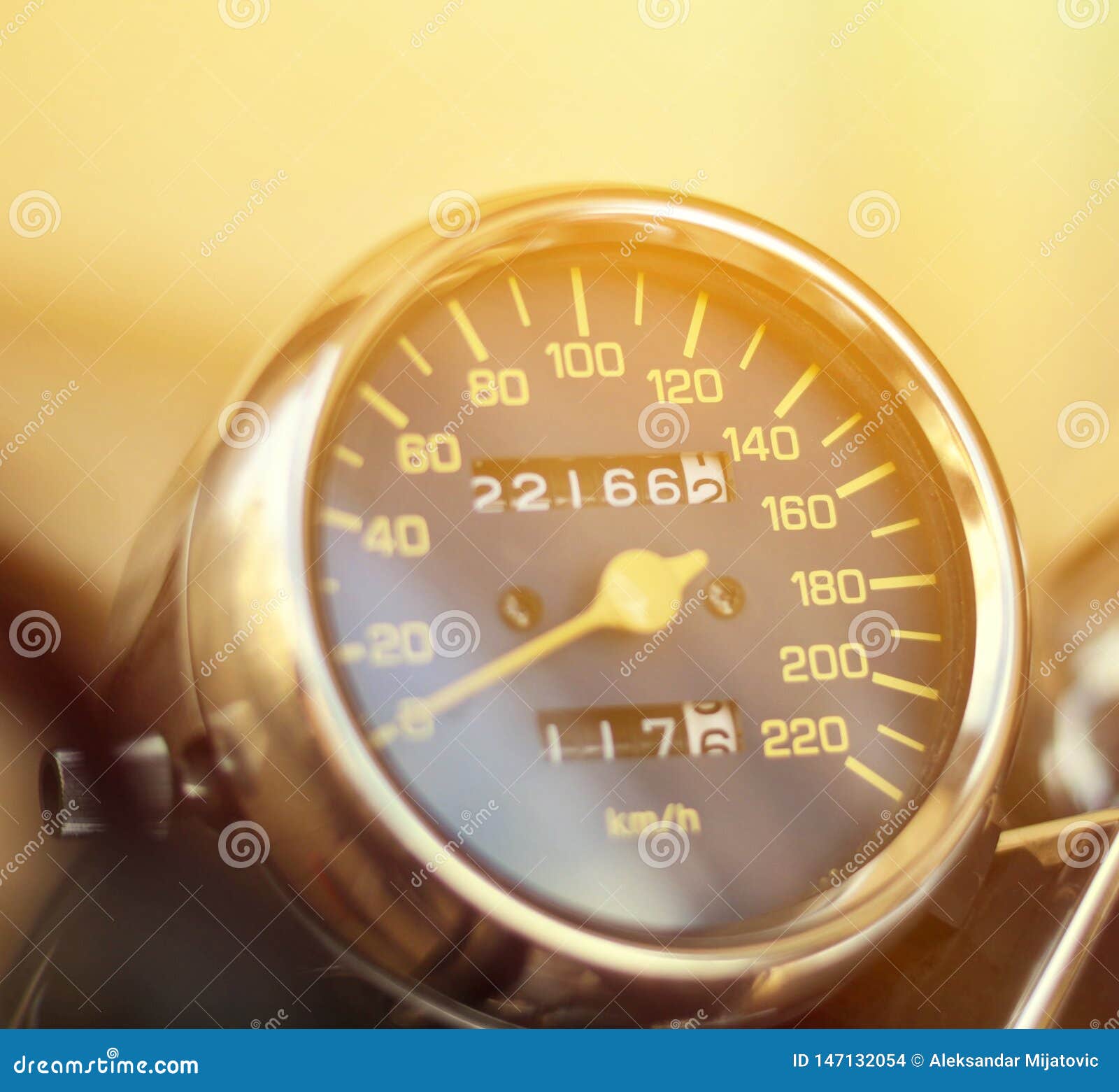 Motorcycle speedometer stock photo. Image of drive, metal - 147132054