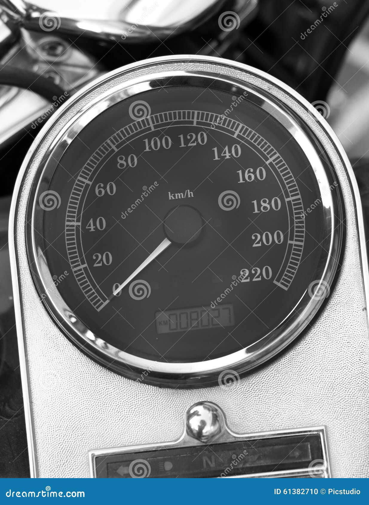 Motorcycle speedometer stock photo. Image of kilometers - 61382710