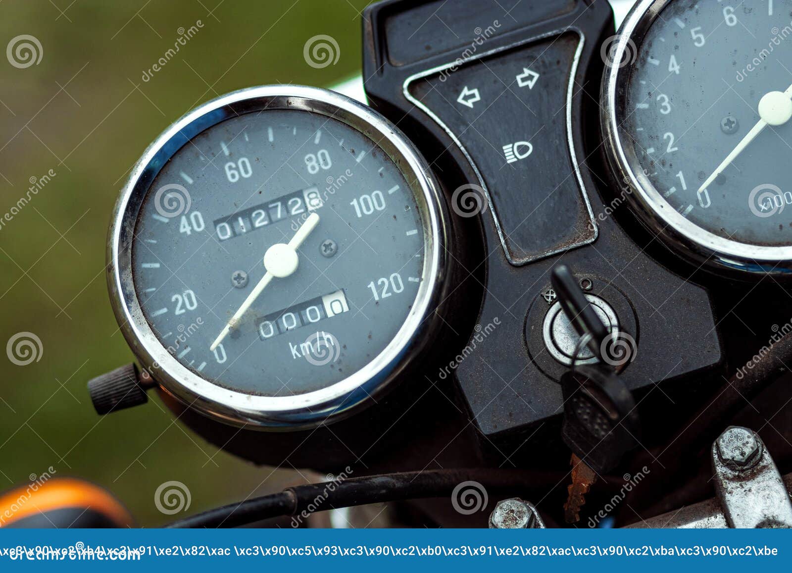 Car Speedometer Close Up. Modern Blue Interior Design Royalty-Free ...