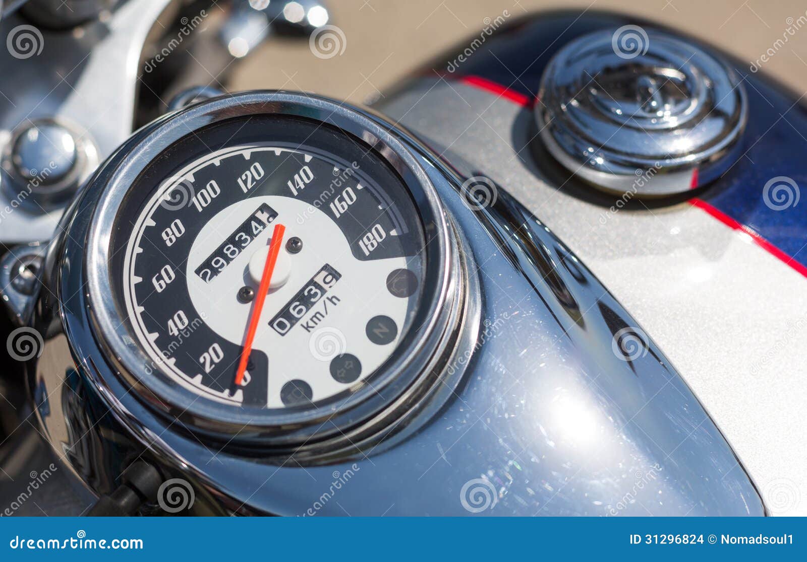 Motorcycle speedometer stock photo. Image of dial, cycle - 31296824