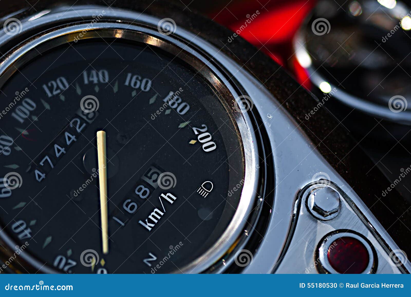 Motorcycle Speedometer Closeup View. Macro Shoot. Stock Photo - Image ...