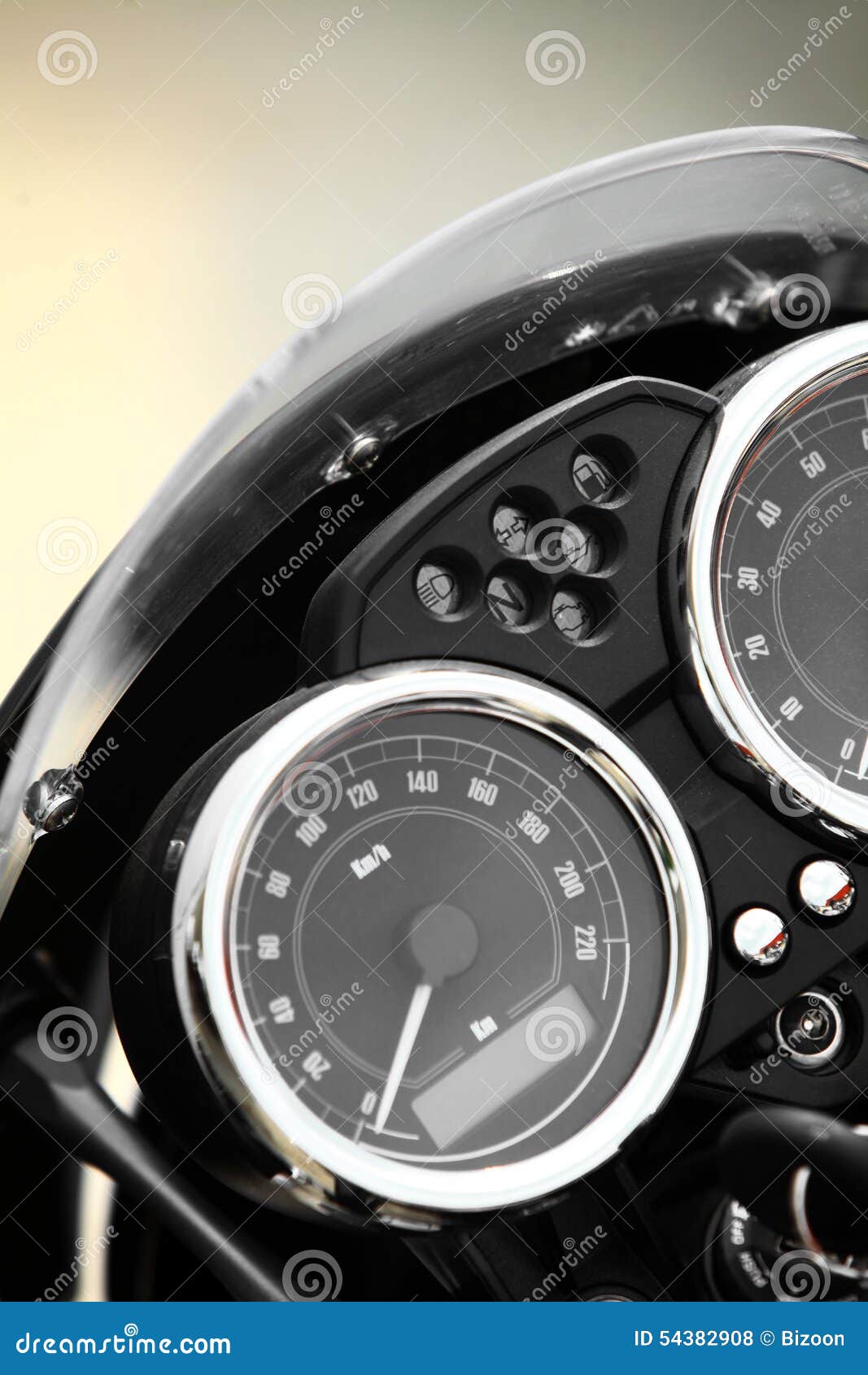 Motorcycle speedometer stock photo. Image of equipment - 54382908