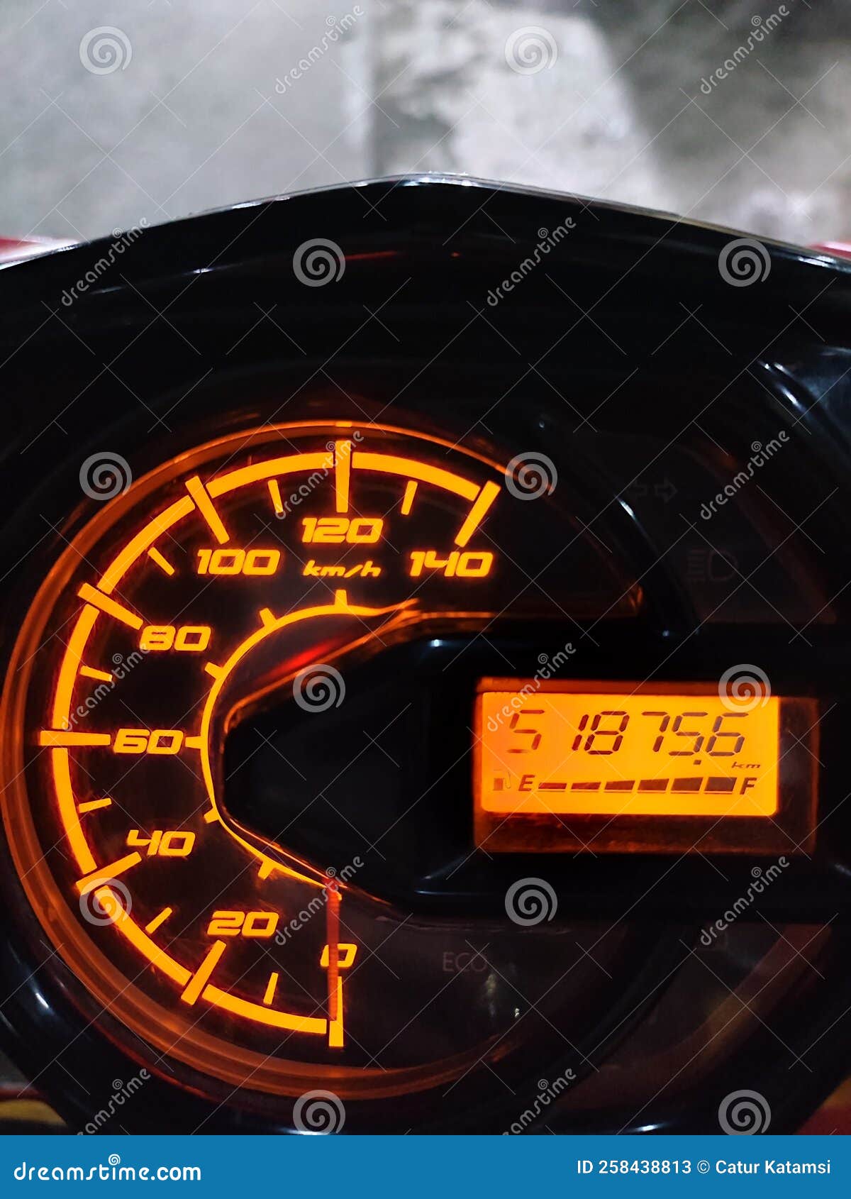 Motorcycle Speedometer Light that Lights Up Stock Image - Image of ...