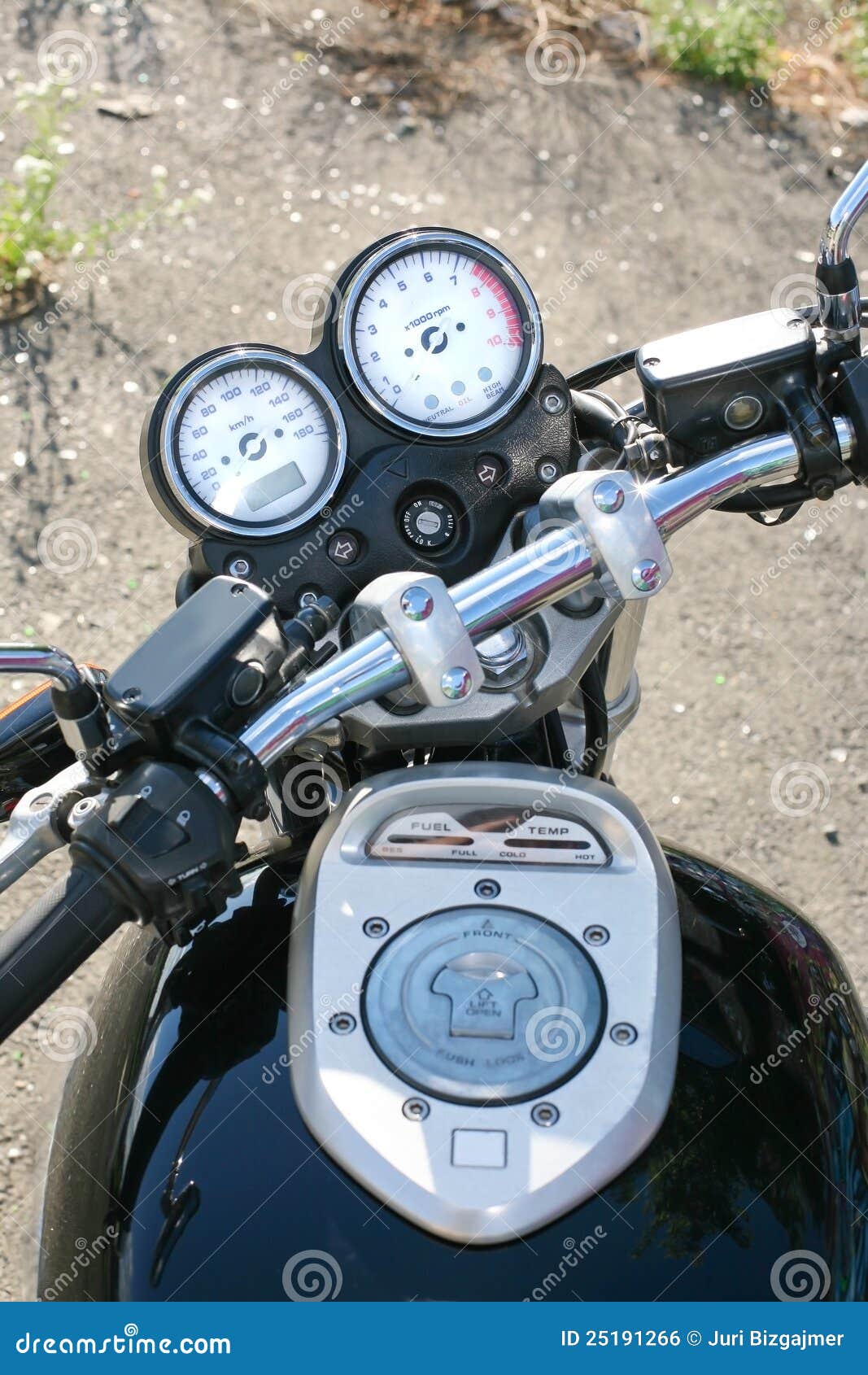 Motorcycle Speedometer Tachometre Stock Photo - Image of silver ...
