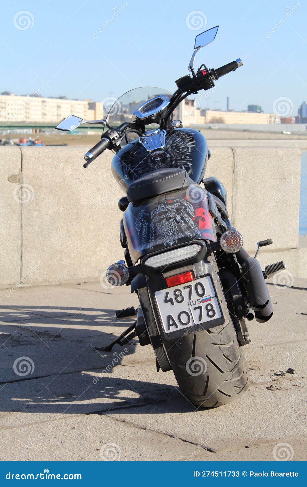 Motorcycle Stay at the Parking Editorial Stock Photo - Image of skyline ...