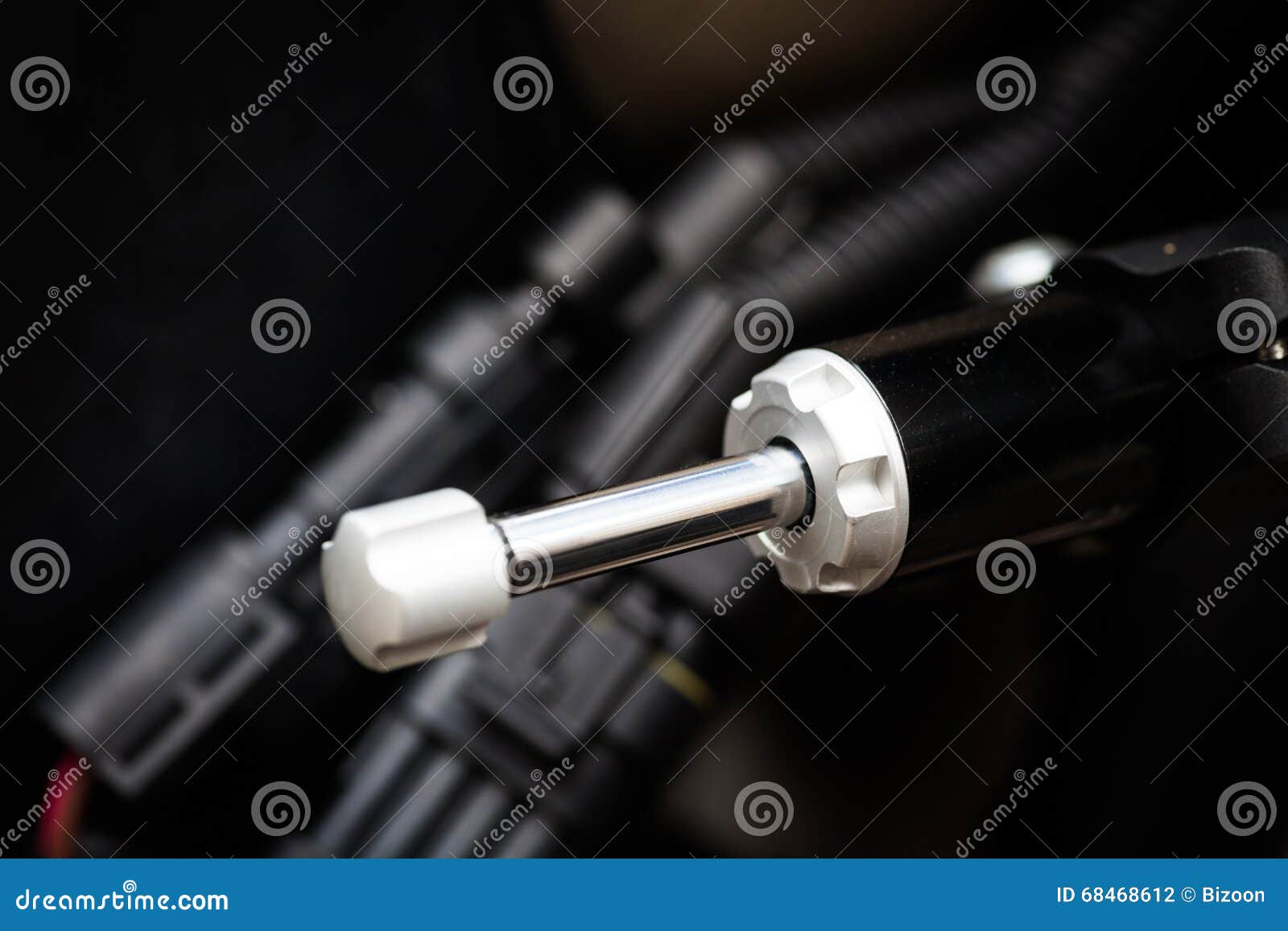 Motorcycle steering damper stock photo. Image of stabilizer - 68468612