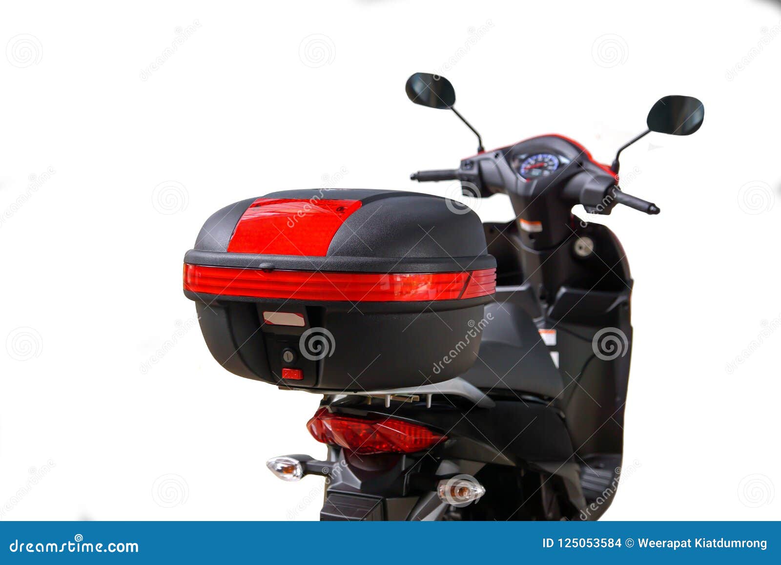 Motorcycle storage box stock photo. Image of transportation - 125053584