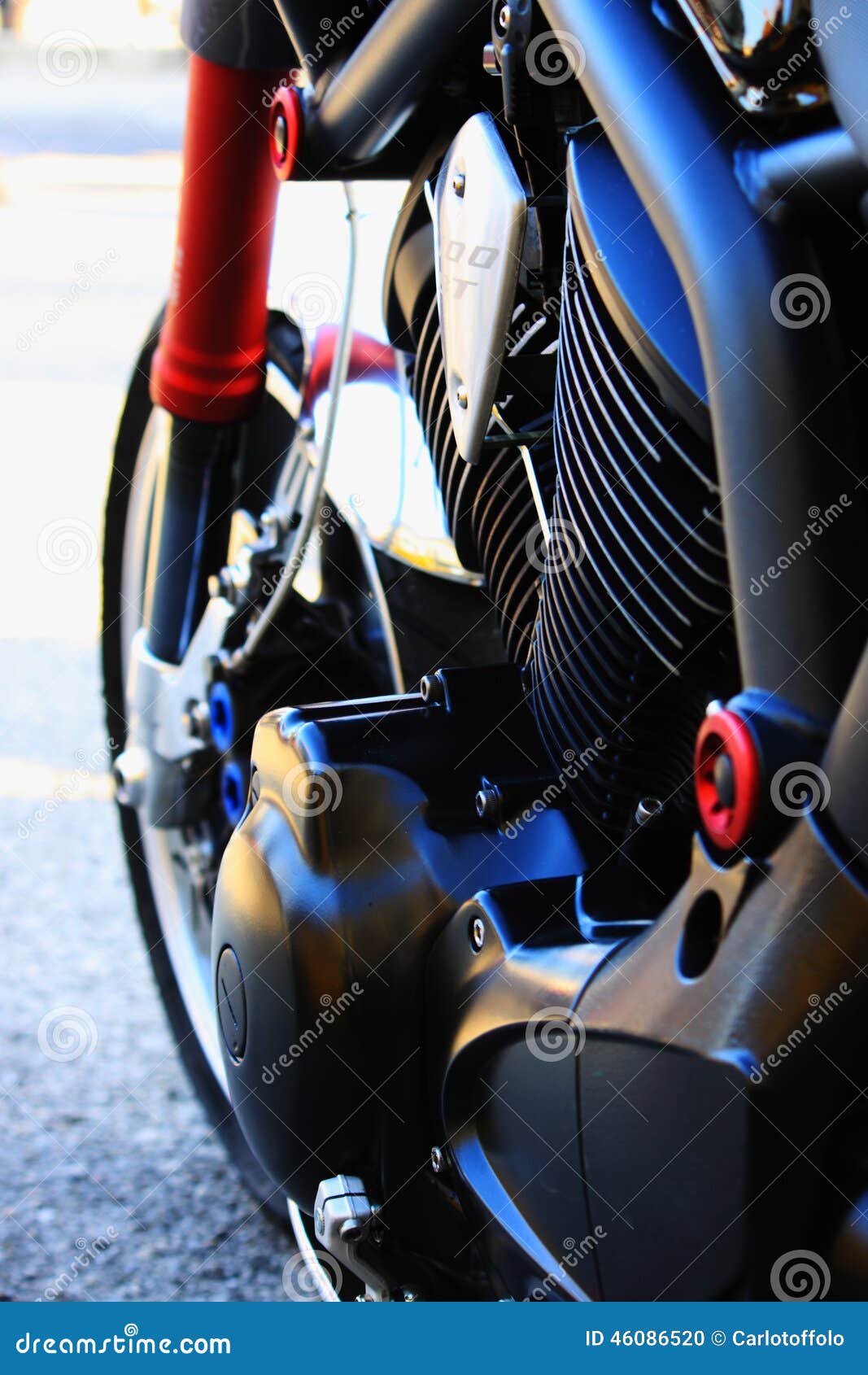 Motorcycle on the street stock photo. Image of function - 46086520