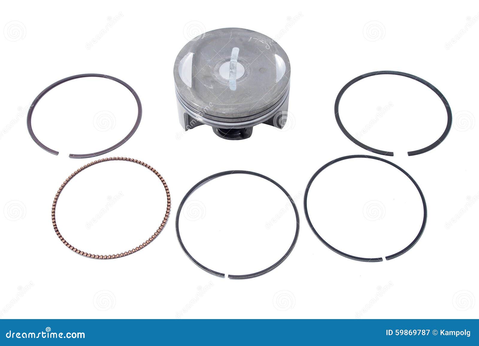 Motorcycle 4 Strokes Engine Piston and Rings Stock Image - Image of ...