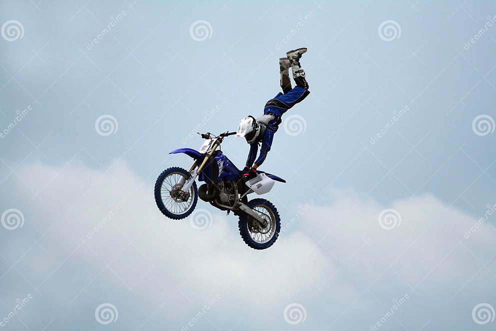 Motorcycle Stunt Acrobatics Stock Image - Image of flies, sport: 5059955