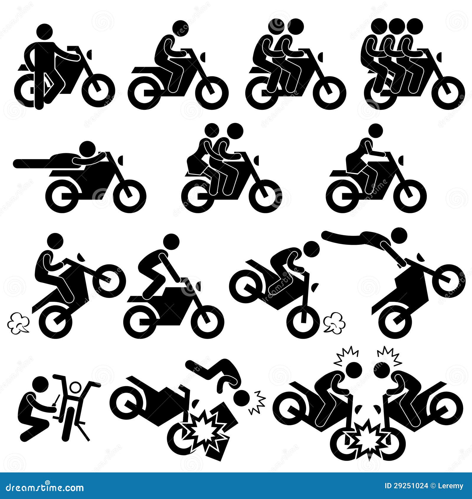 Stick Figure Biker
