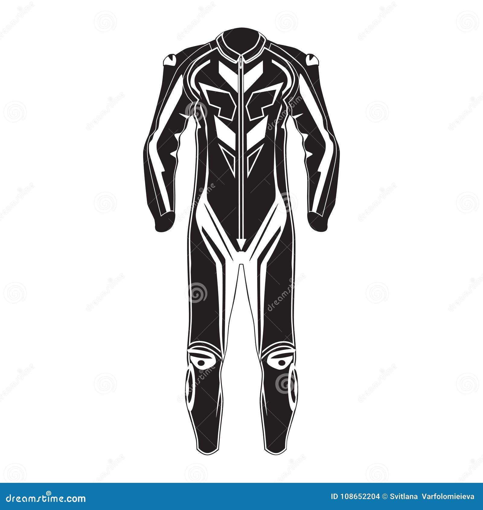 Motorcycle Suit Vector Flat Illustration Stock Vector - Illustration of ...