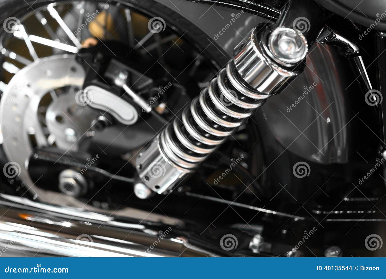 Motorcycle suspension stock photo. Image of damper, engineering - 40135544