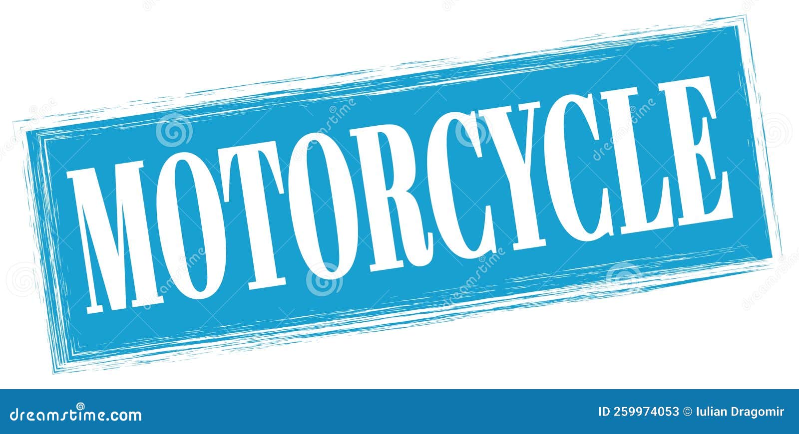 MOTORCYCLE Text Written on Blue Stamp Sign Stock Illustration ...