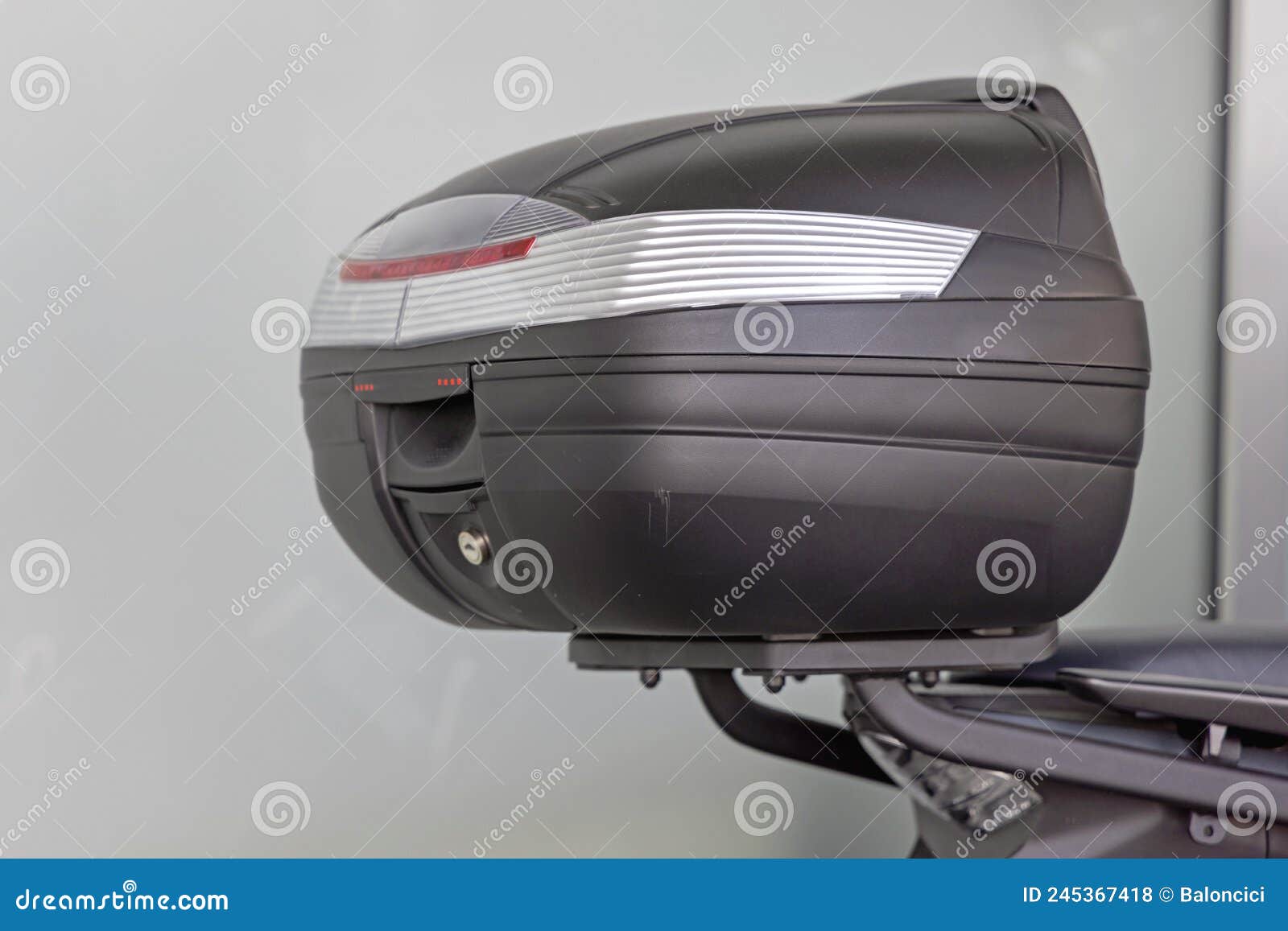 Motorcycle Top Case stock photo. Image of city, storage - 245367418