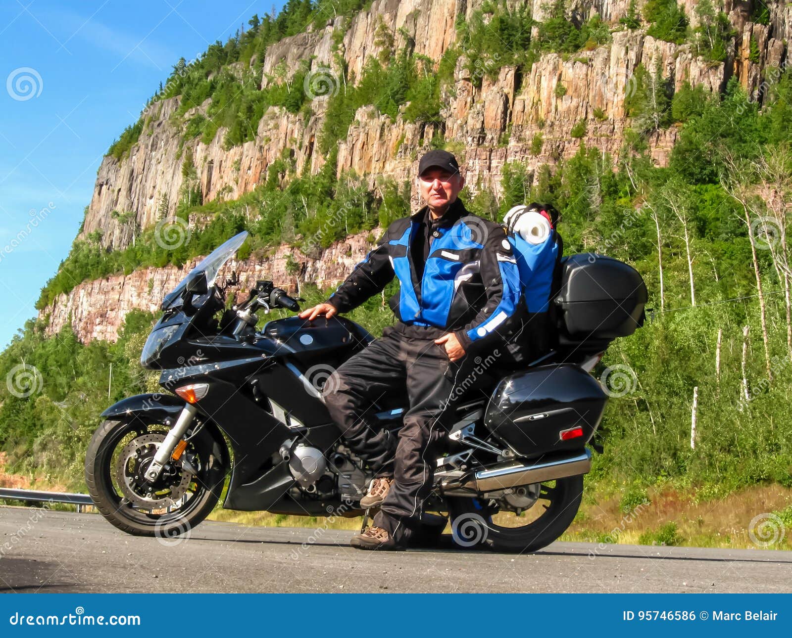 Motorcycle touring stock photo. Image of motorcycle, power - 95746586