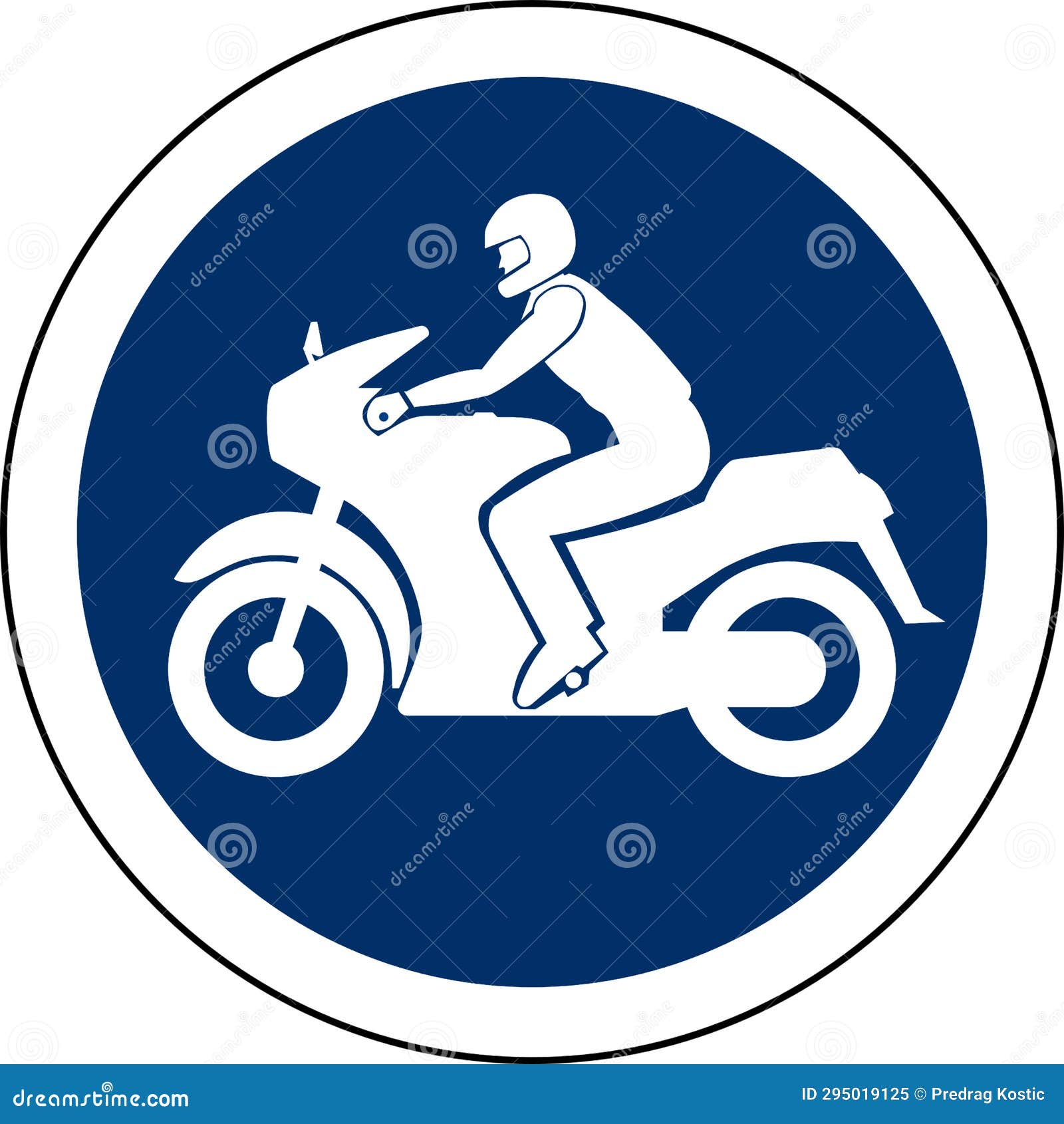 Motorcycle traffic sign stock illustration. Illustration of organ ...