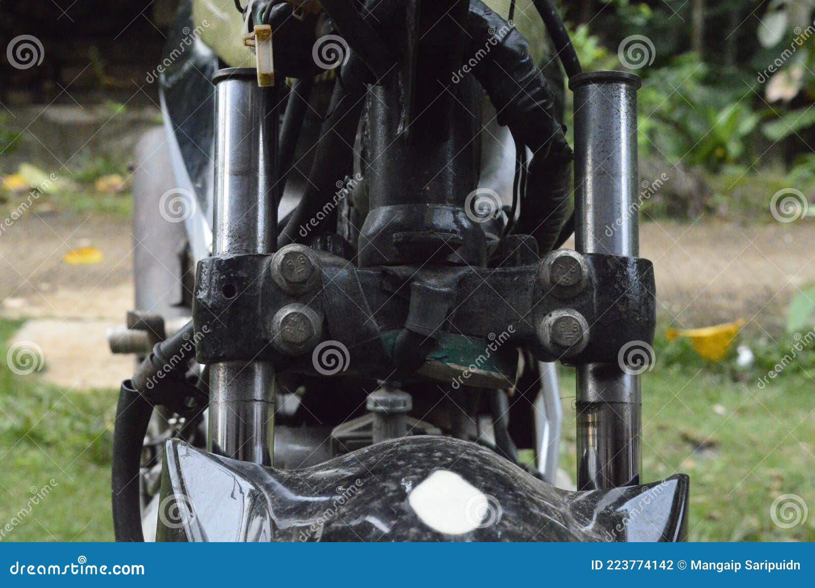 Motorcycle Triangle, Front Wheel Stock Photo - Image of segitiga ...