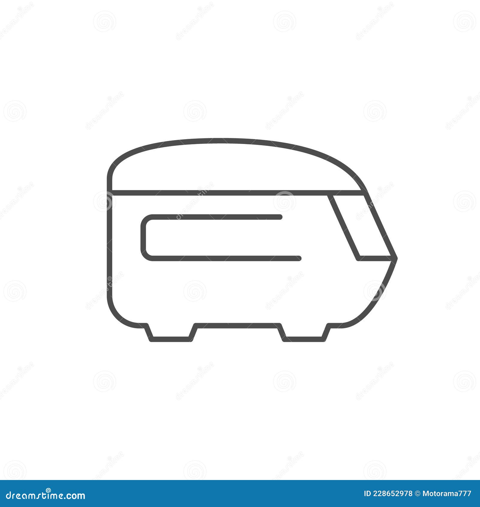 Motorcycle Trunk Line Outline Icon Stock Vector - Illustration of ...