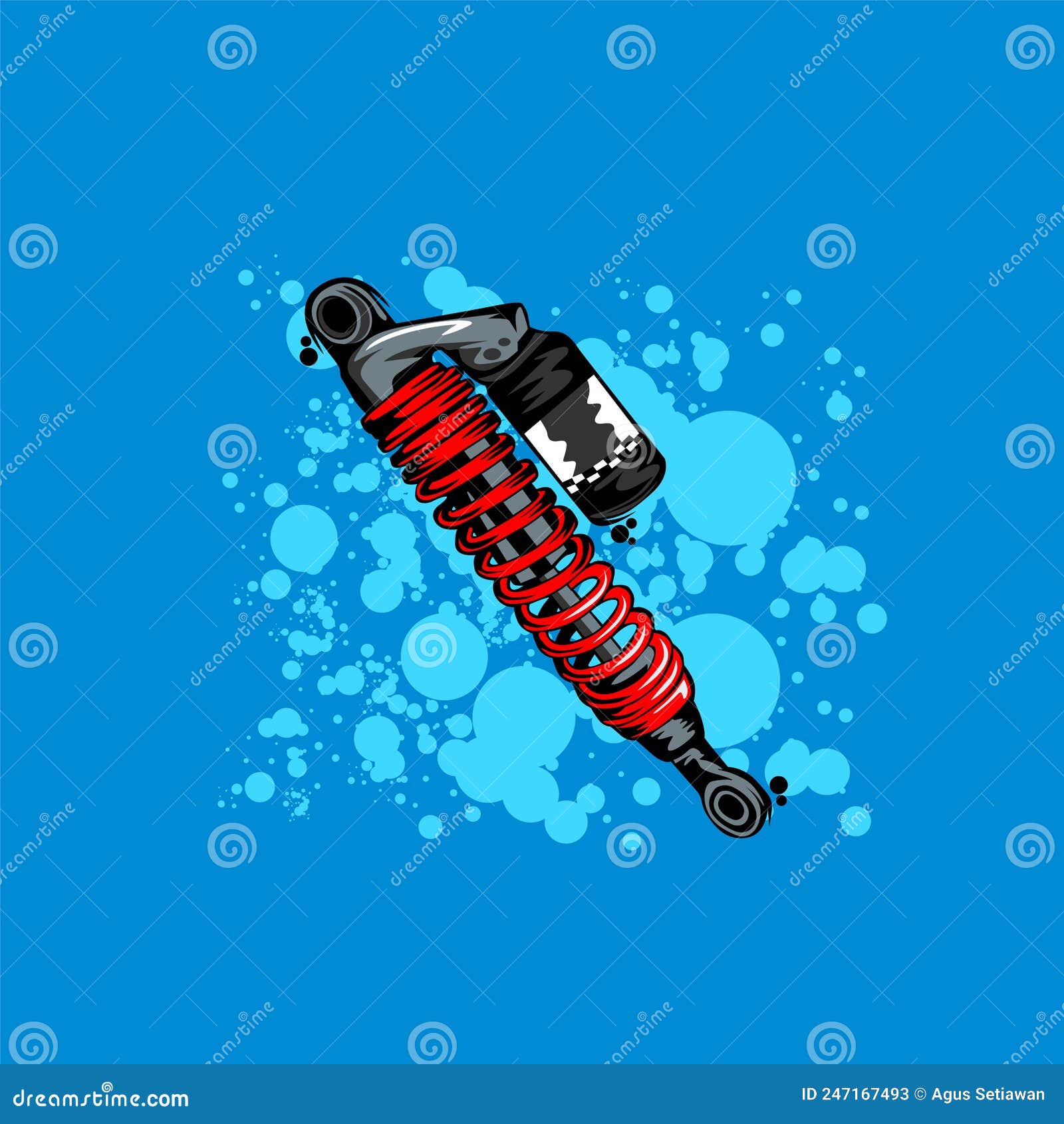 Motorcycle Shock Absorbers Drawing Cartoon Vector | CartoonDealer.com ...