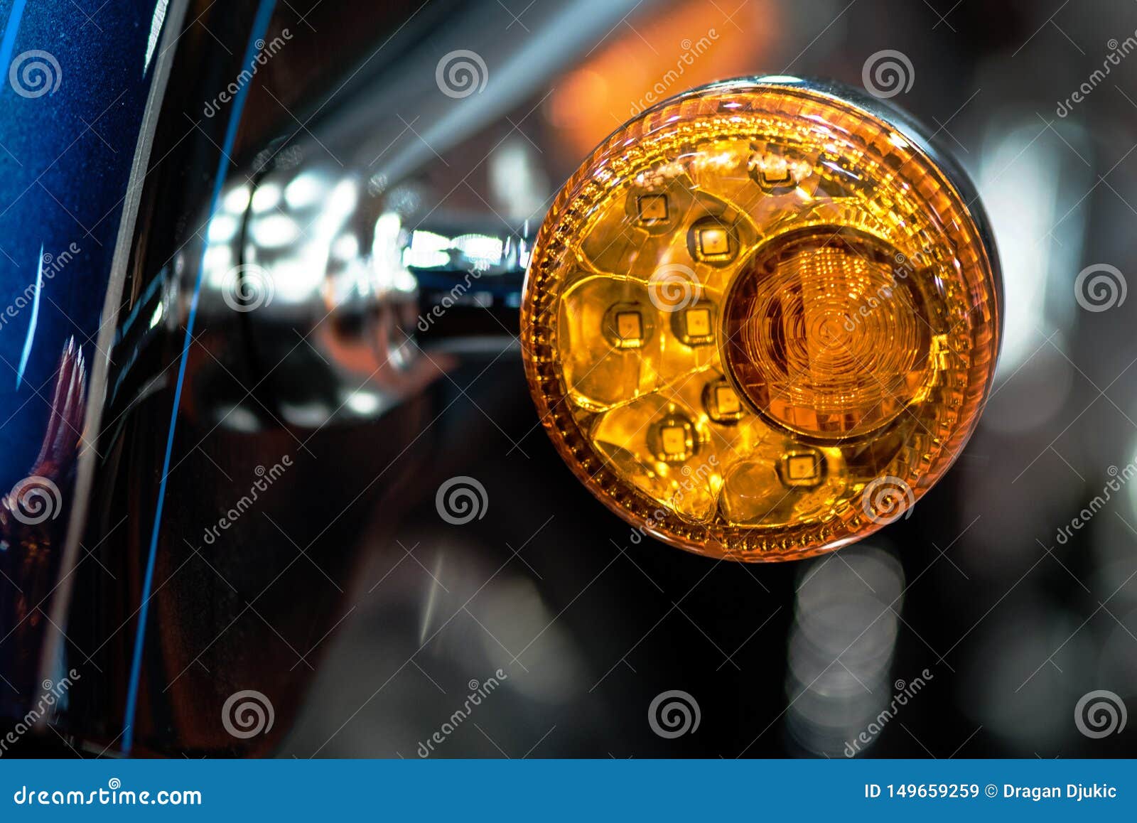 Motorcycle turn signal stock image. Image of light, signal - 149659259