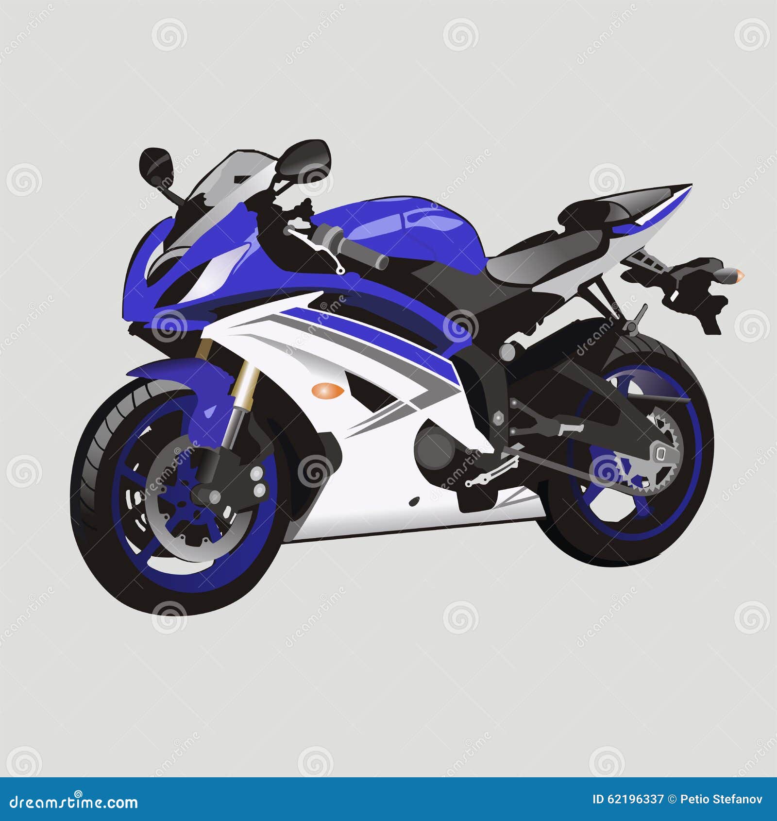 Yamaha r6 stock vector. Illustration of signs, printing - 62196337